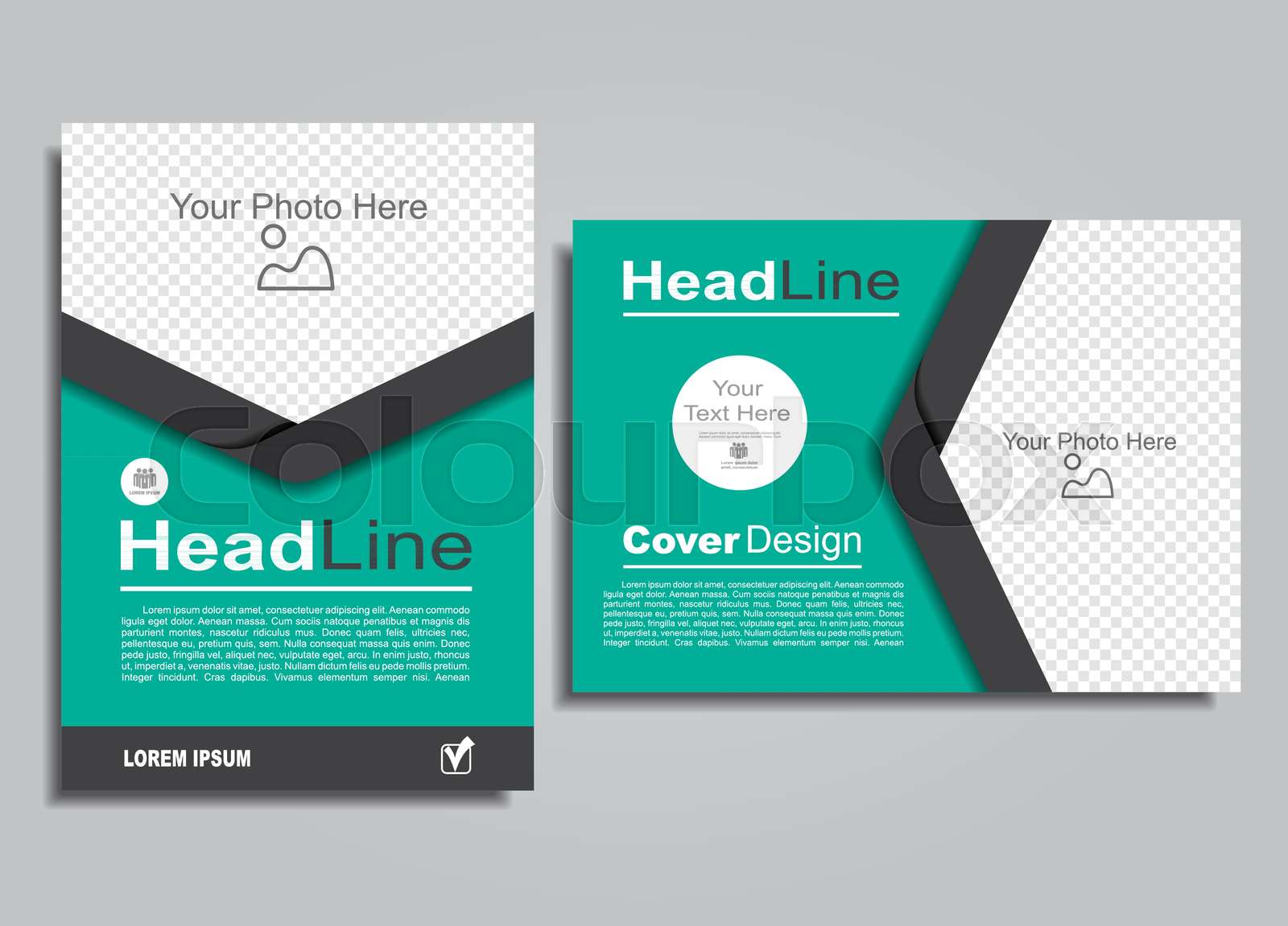 Book album brochure flyer design template. Vector illustration. | Stock ...
