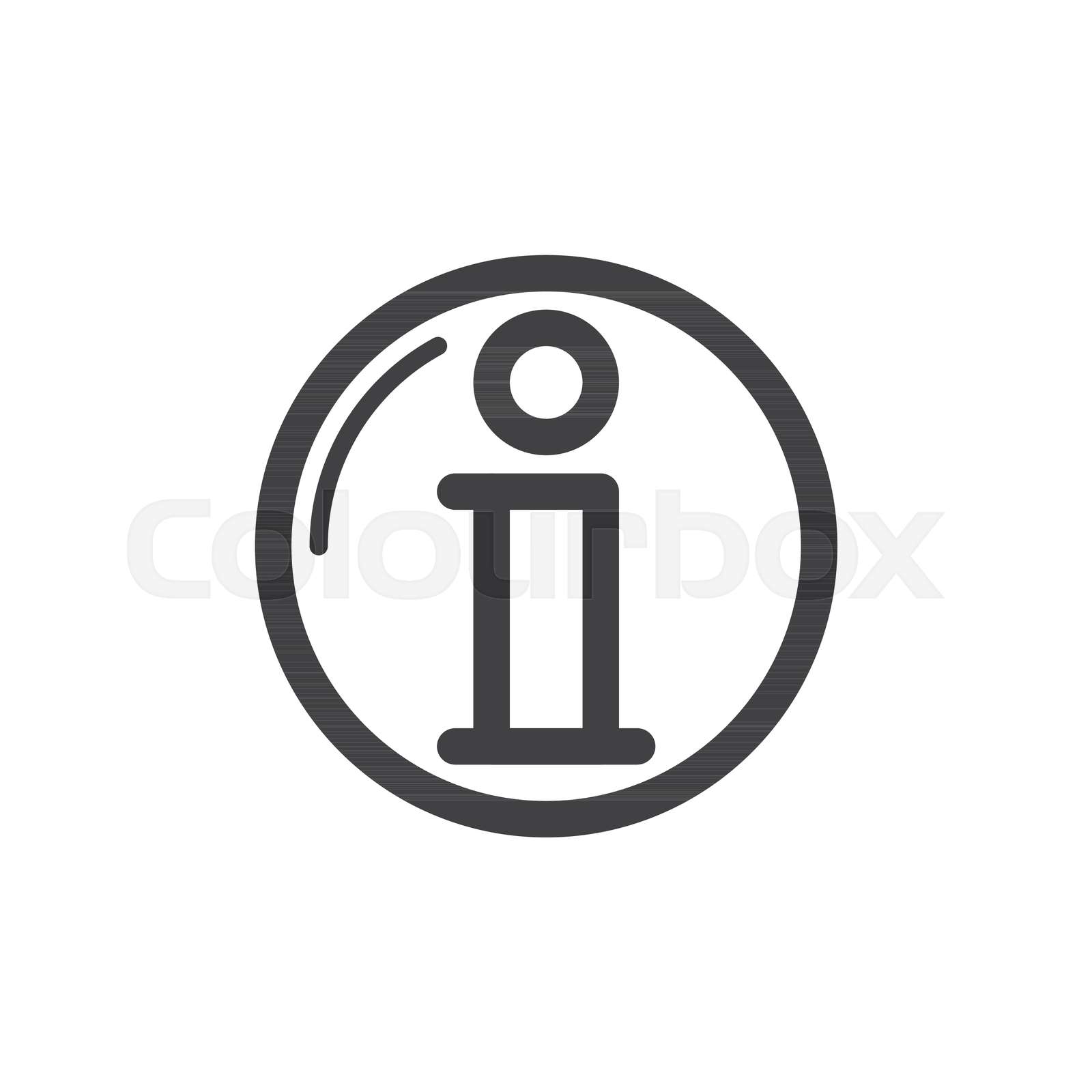 Letter i in a circle line icon | Stock vector | Colourbox