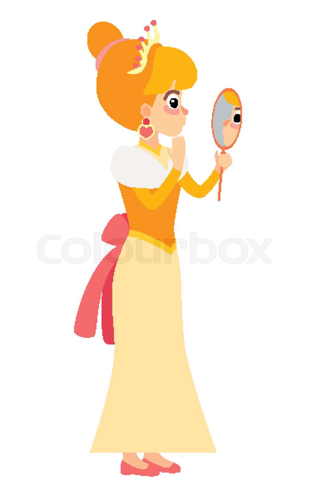 The Princess looks in the Mirror | Stock vector | Colourbox