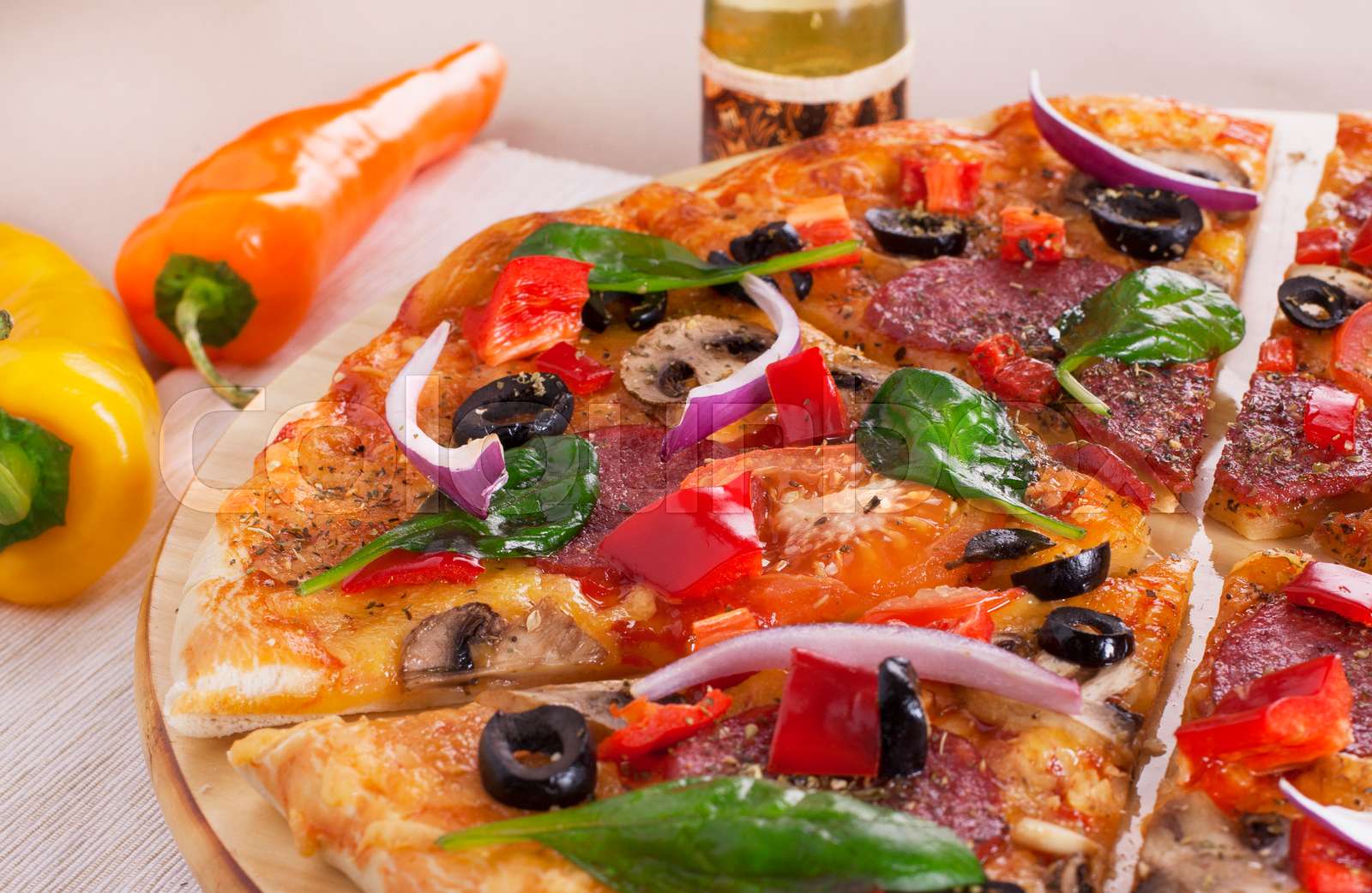 Pizza Slice lift | Stock image | Colourbox