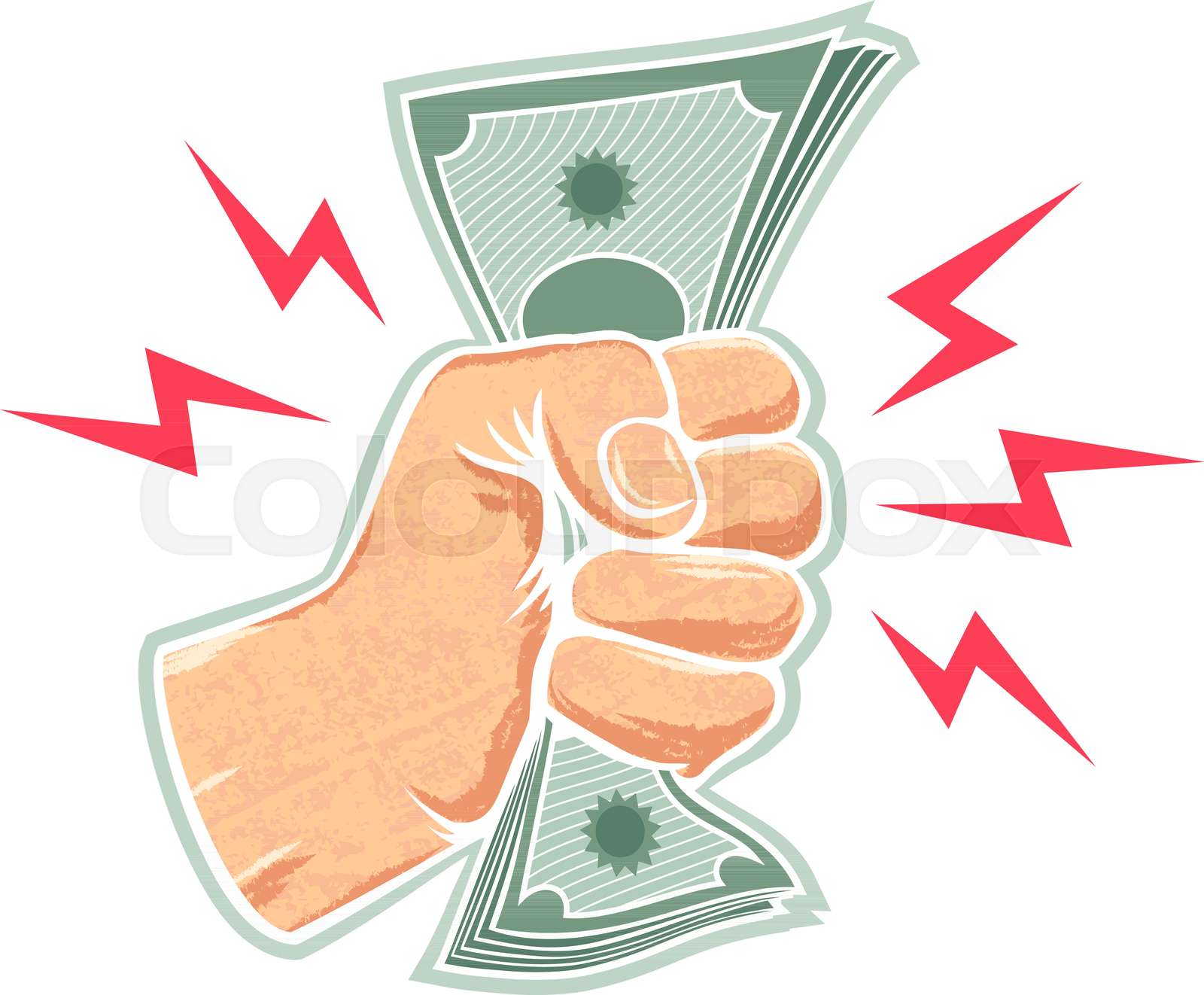 Hand and money. | Stock vector | Colourbox