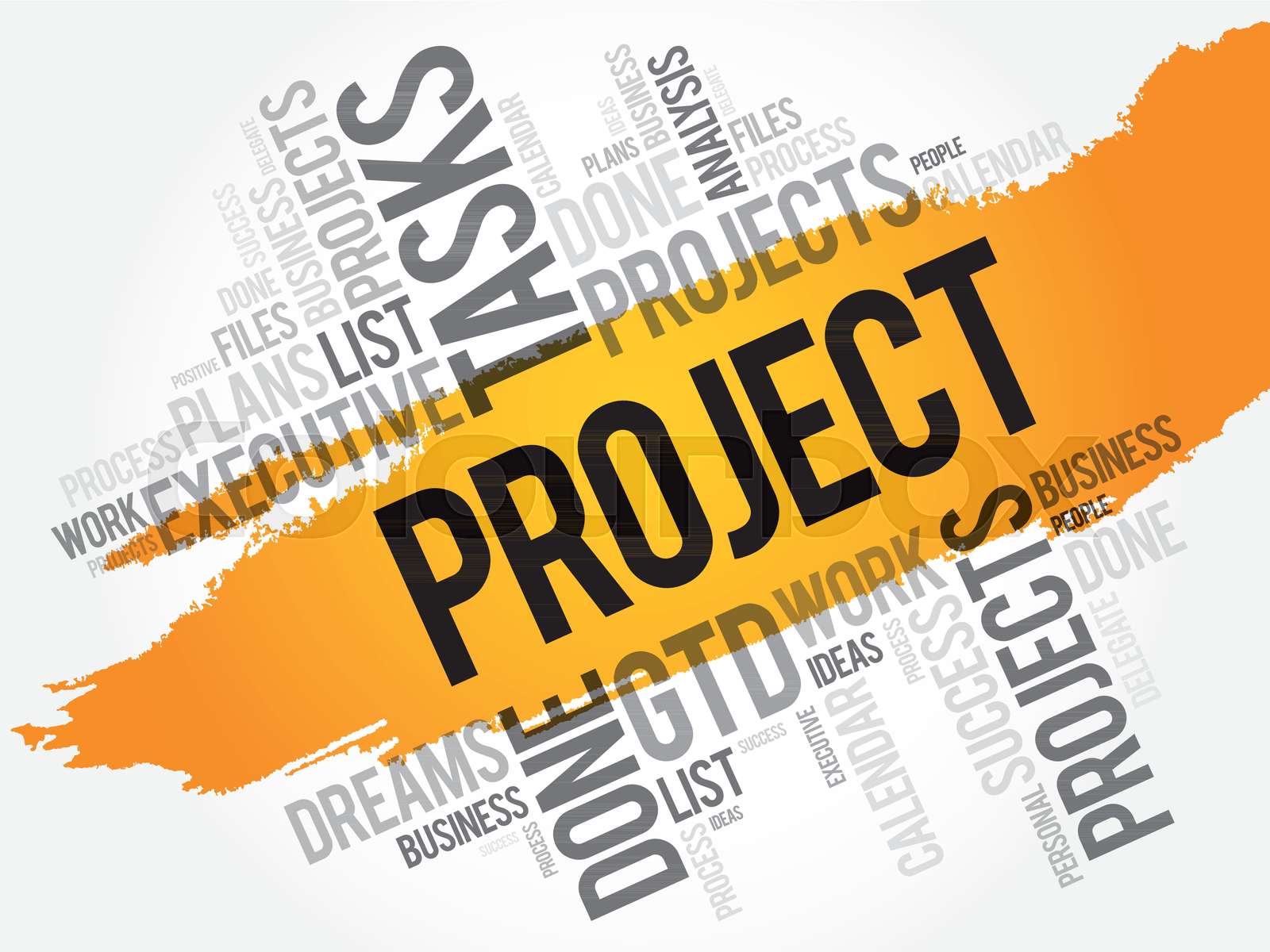 PROJECT word cloud collage | Stock vector | Colourbox