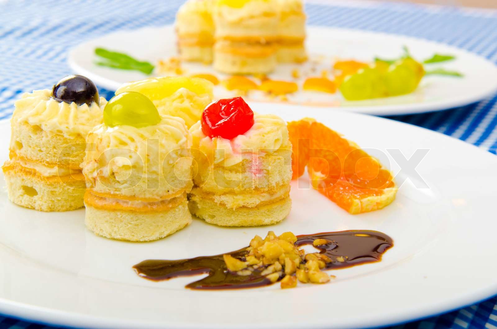 Tasty sweets in the plate | Stock image | Colourbox