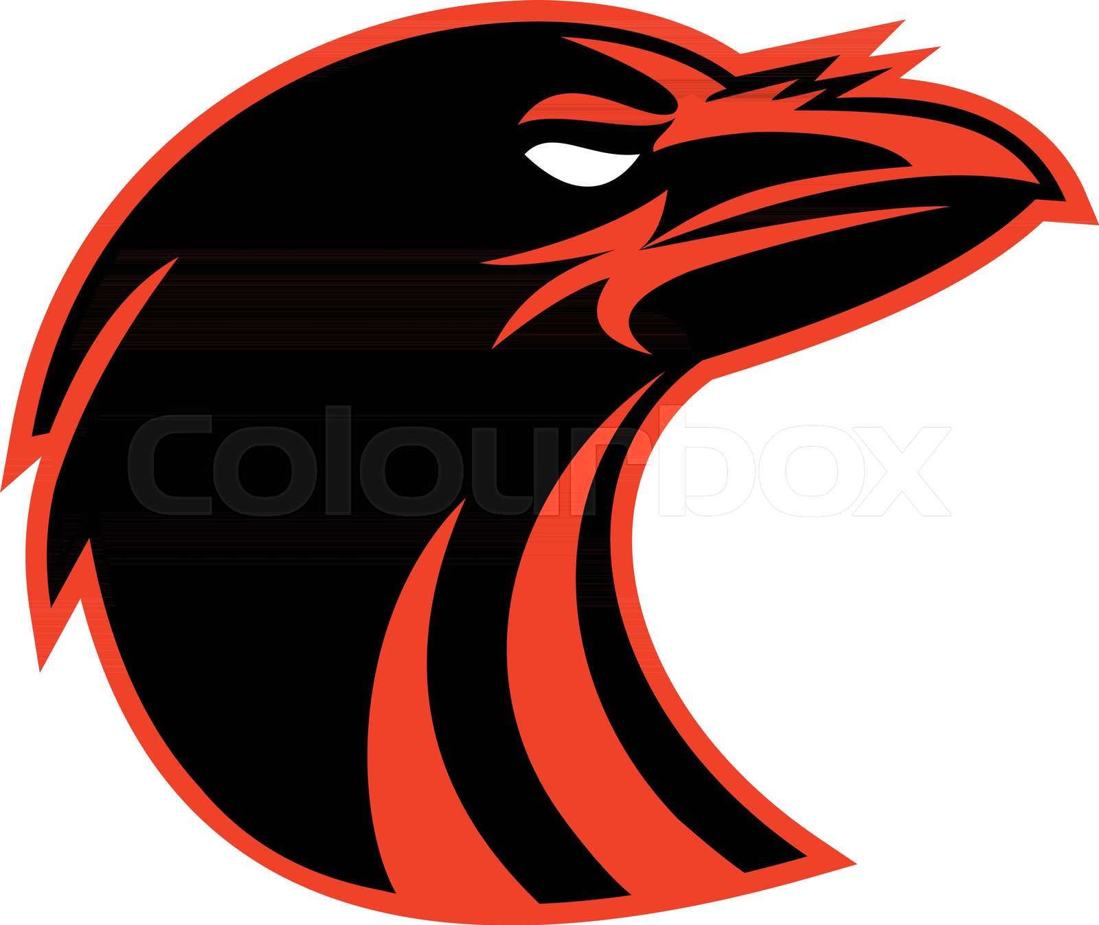 Angry Raven Head Icon | Stock vector | Colourbox