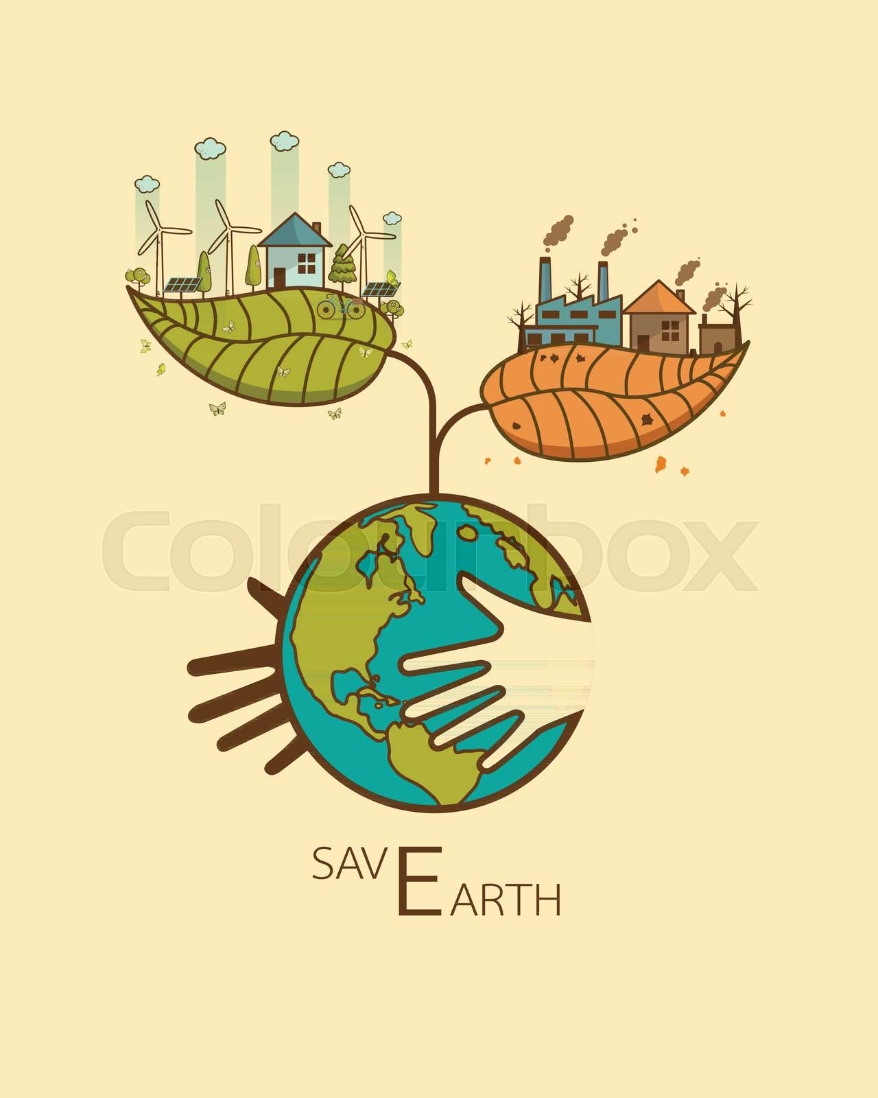 Save the Earth Vector illustration | Stock vector | Colourbox