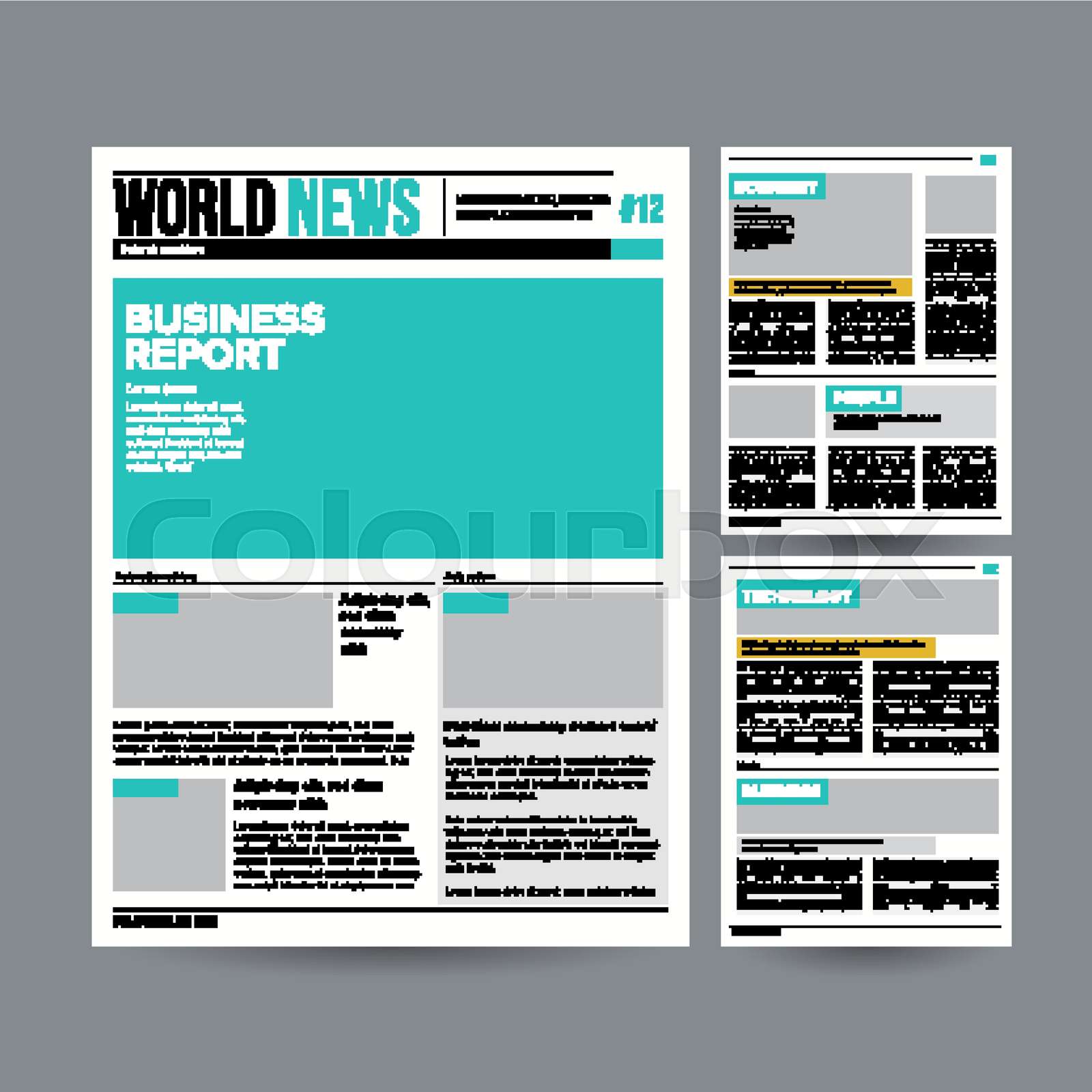 Newspaper Design Template Vector. Modern Newspaper Layout Template ...