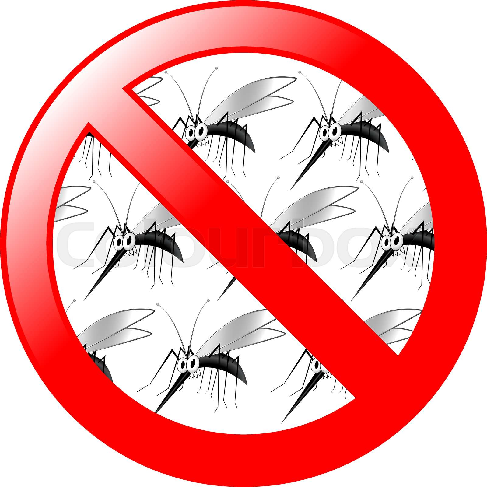 No Mosquitoes warning sign | Stock vector | Colourbox