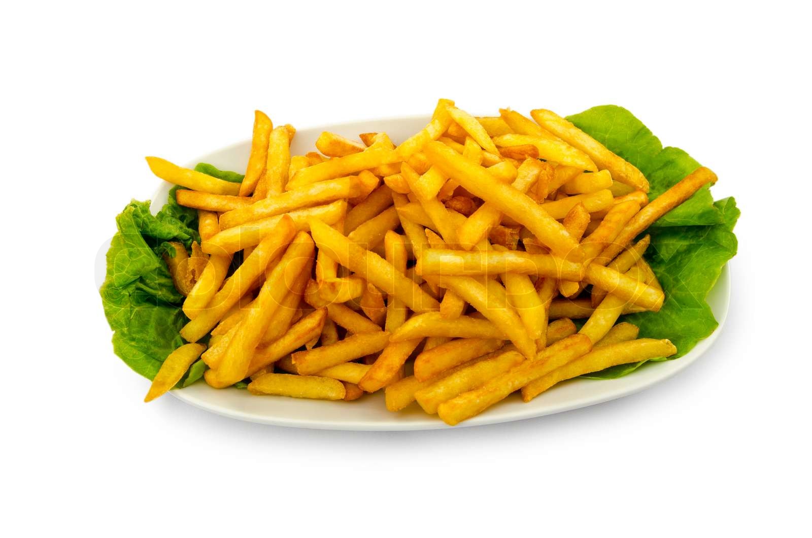 French fries in the plate | Stock image | Colourbox