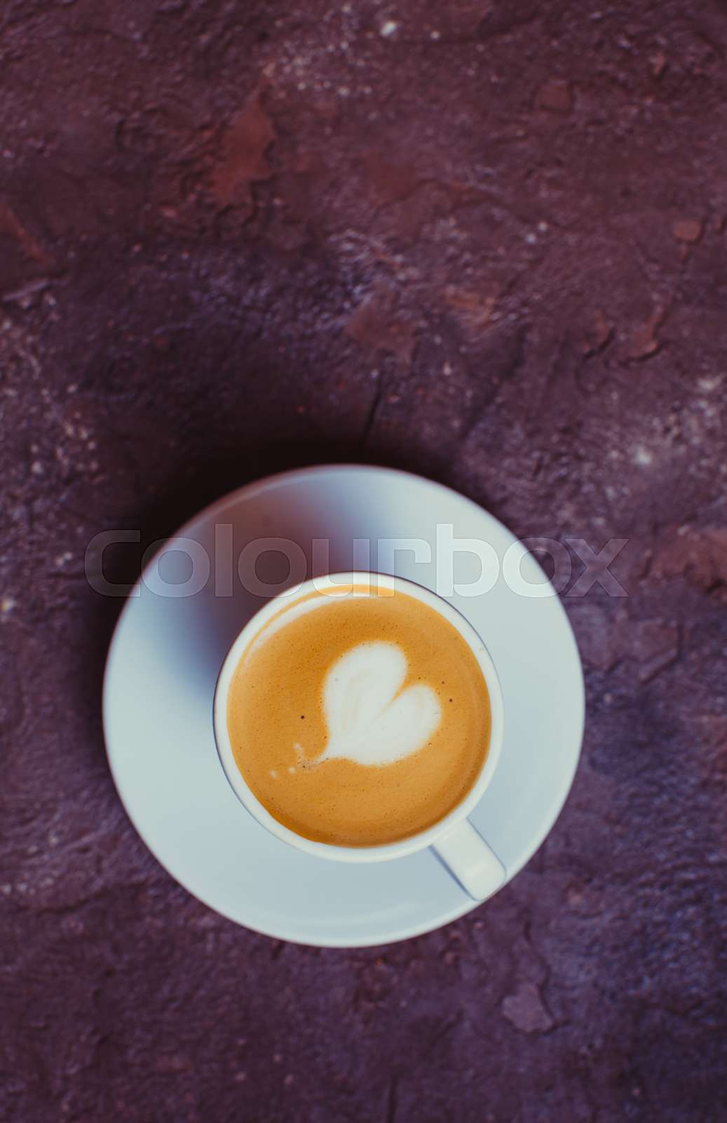 Latte art heart | Stock image | Colourbox