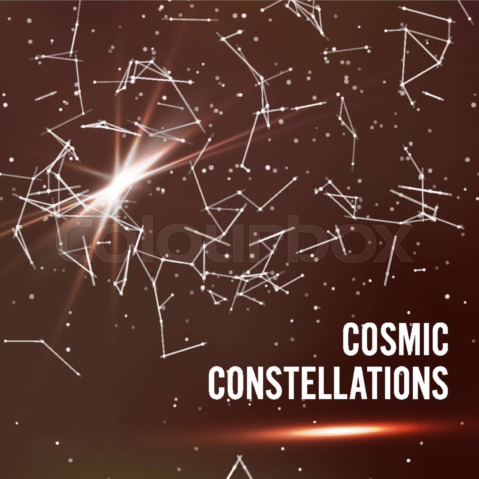 Cosmic Constellations Abstract Background Vector. Deep Space ...