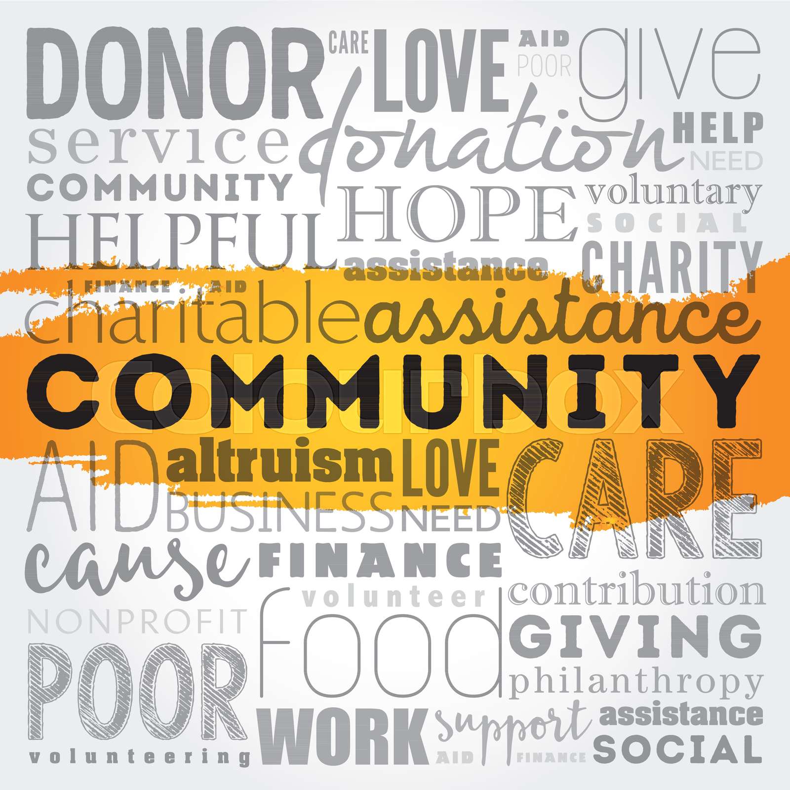 Community word cloud collage | Stock vector | Colourbox