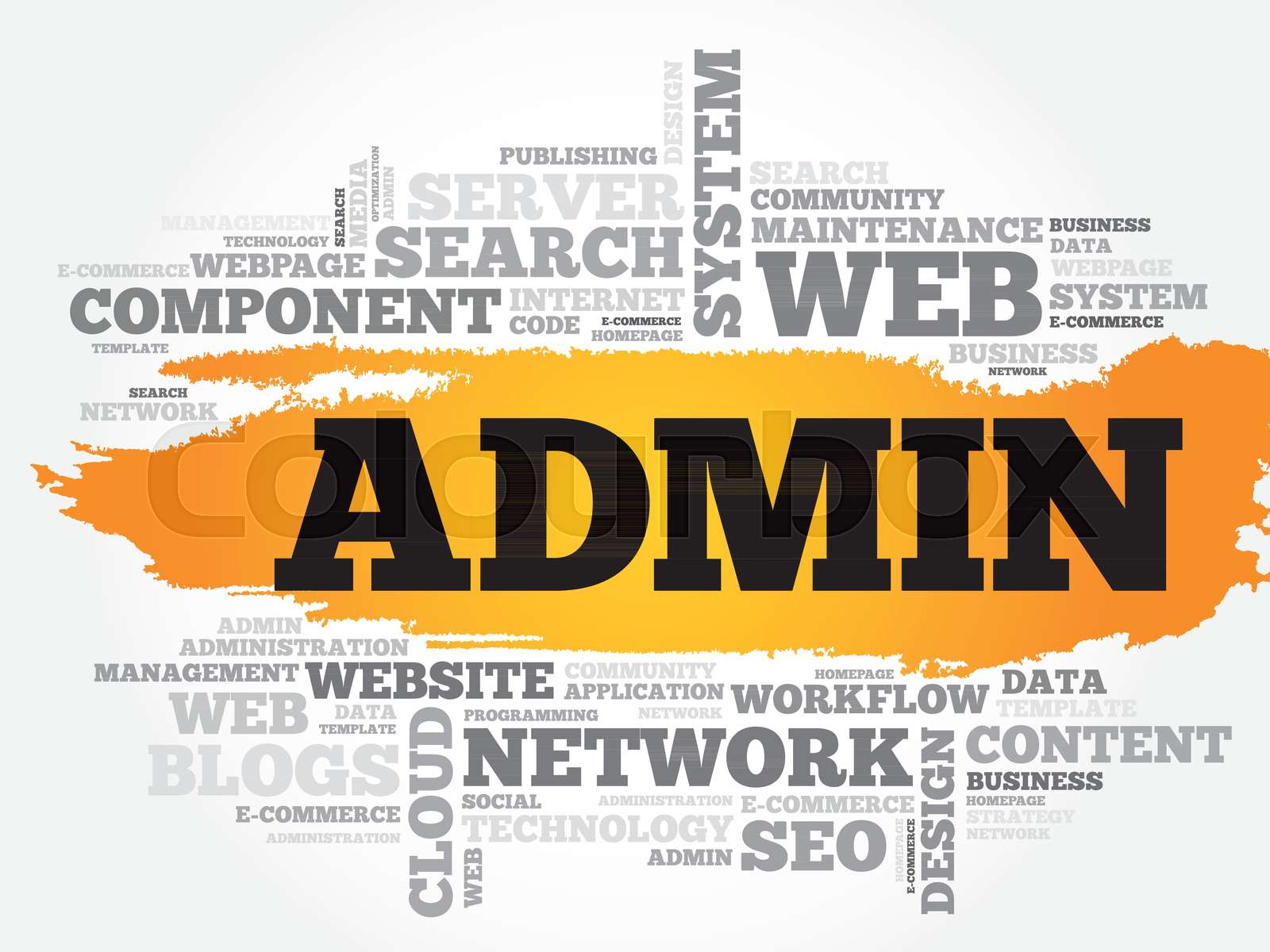 ADMIN word cloud concept | Stock vector | Colourbox