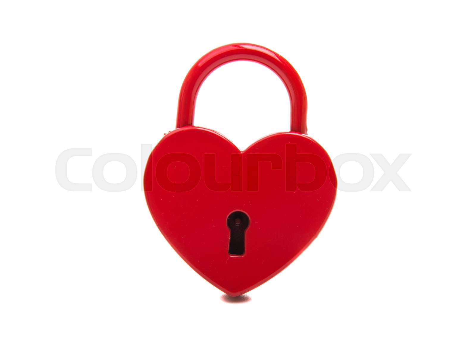 red heart lock isolated | Stock image | Colourbox
