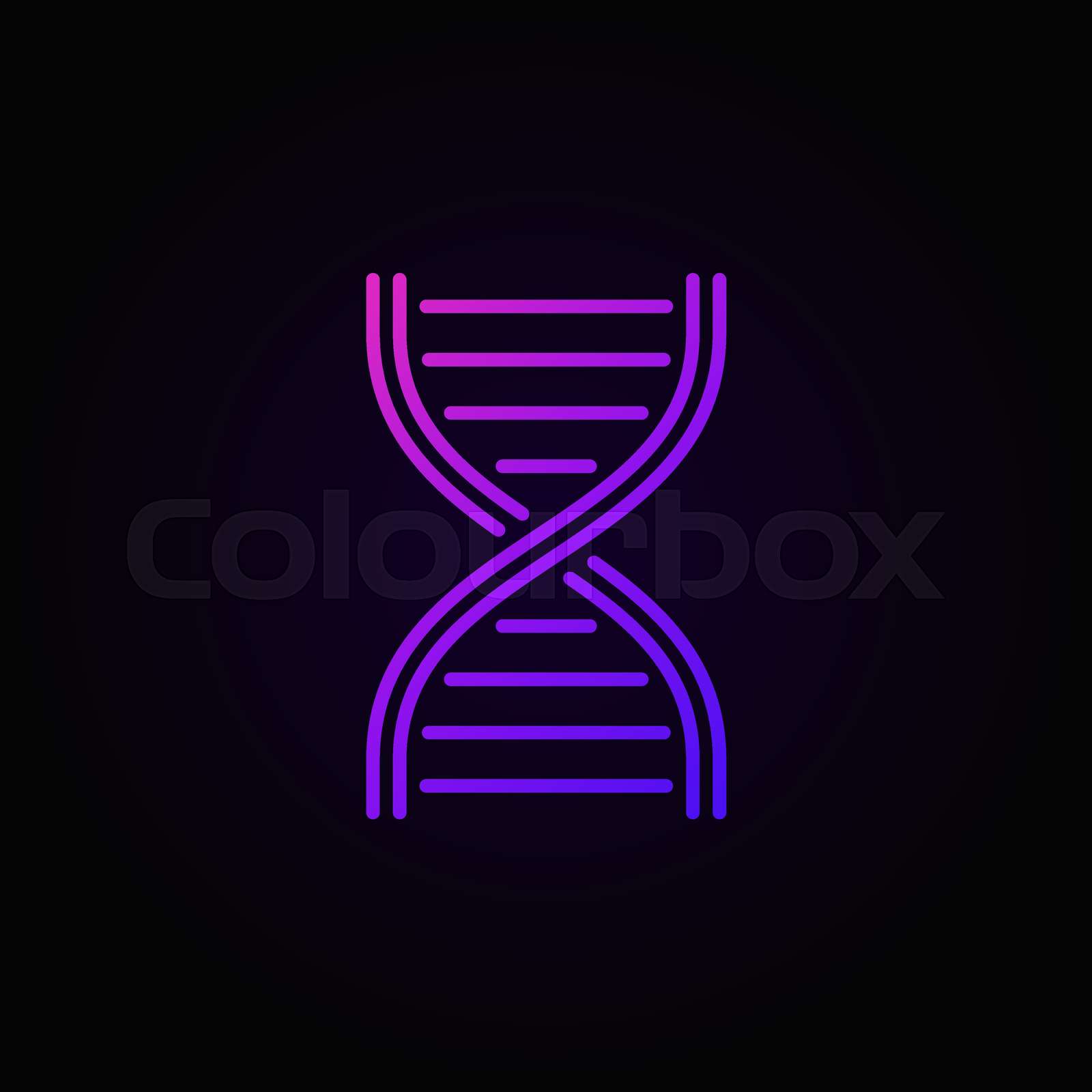 Colorful vector DNA structure icon or logo | Stock vector | Colourbox