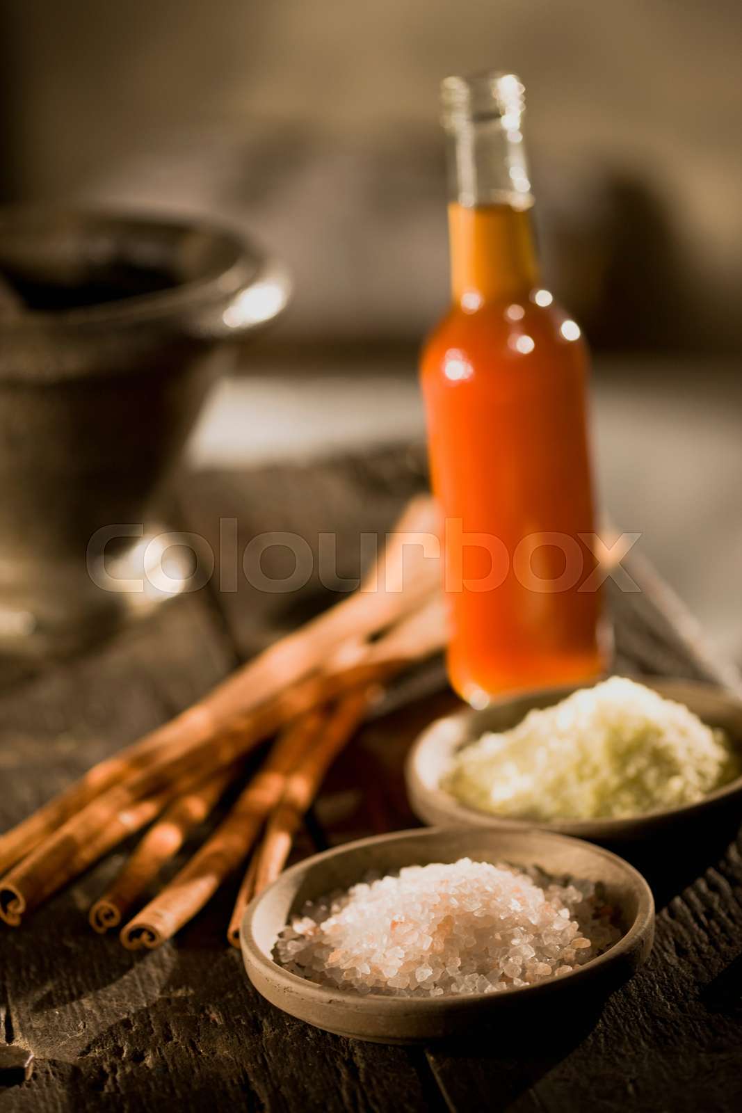 Salt and Oil | Stock image | Colourbox