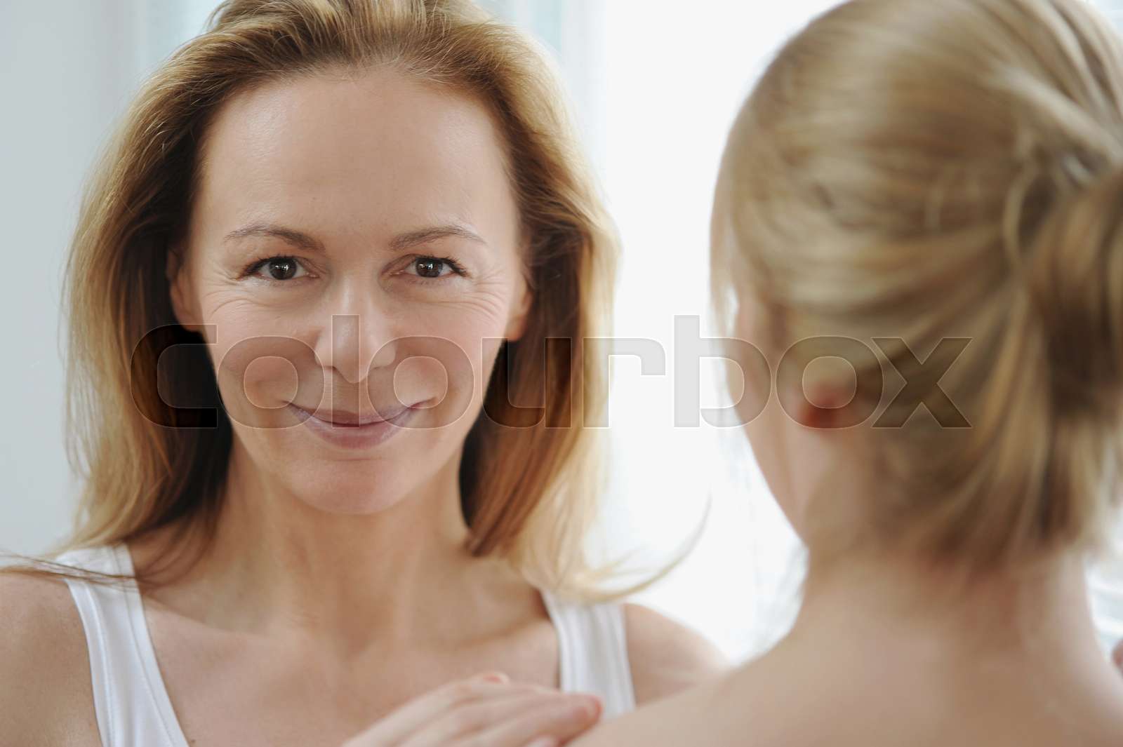 Mother And Daughter Standing Together Stock Image Colourbox 0823