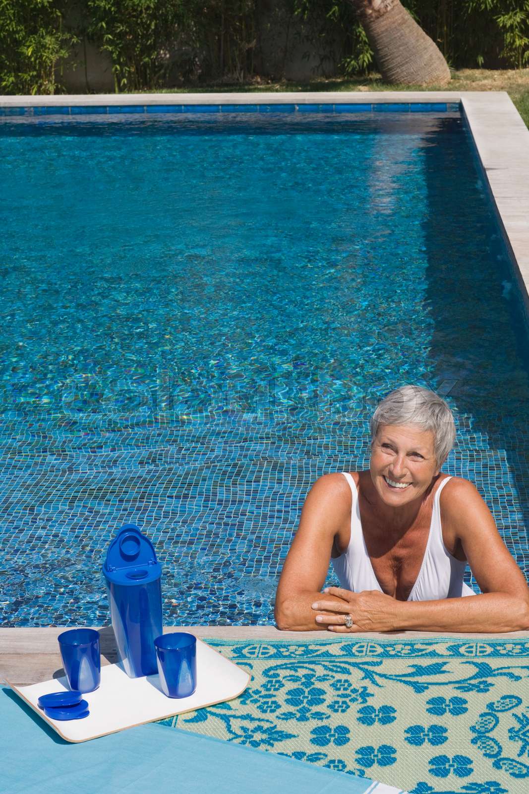 Woman in swimming pool | Stock image | Colourbox
