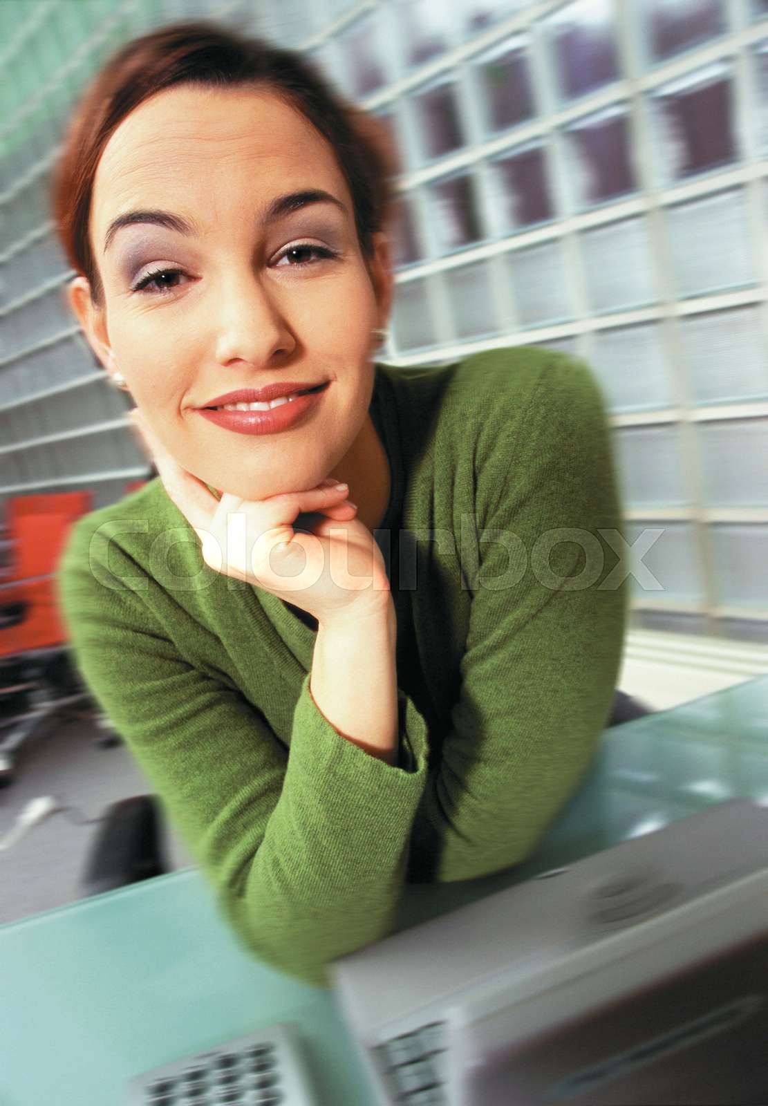 Smiling receptionist | Stock image | Colourbox