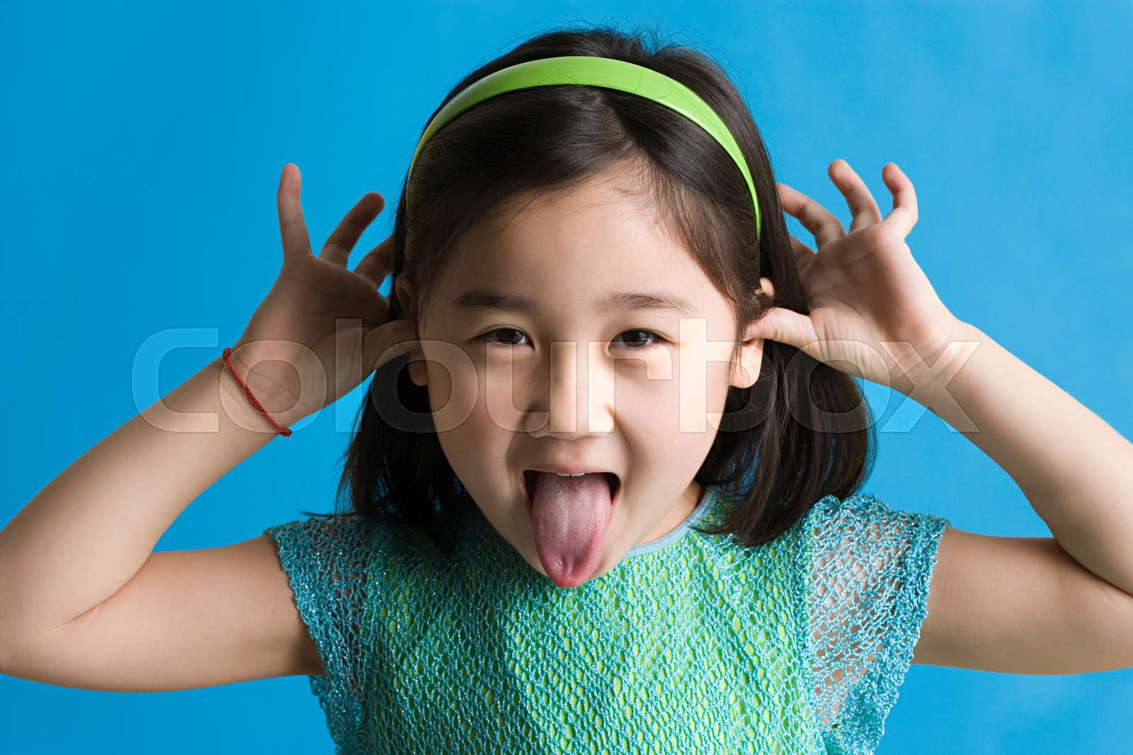 Girl making faces | Stock image | Colourbox