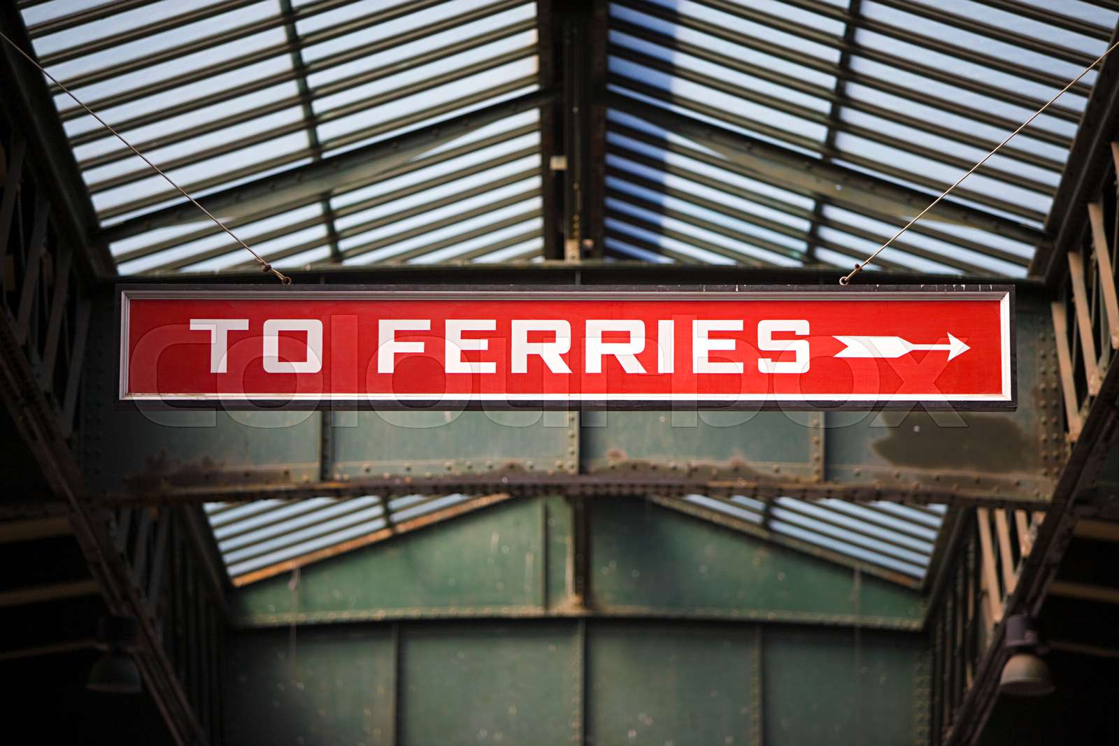 Ferries sign | Stock image | Colourbox