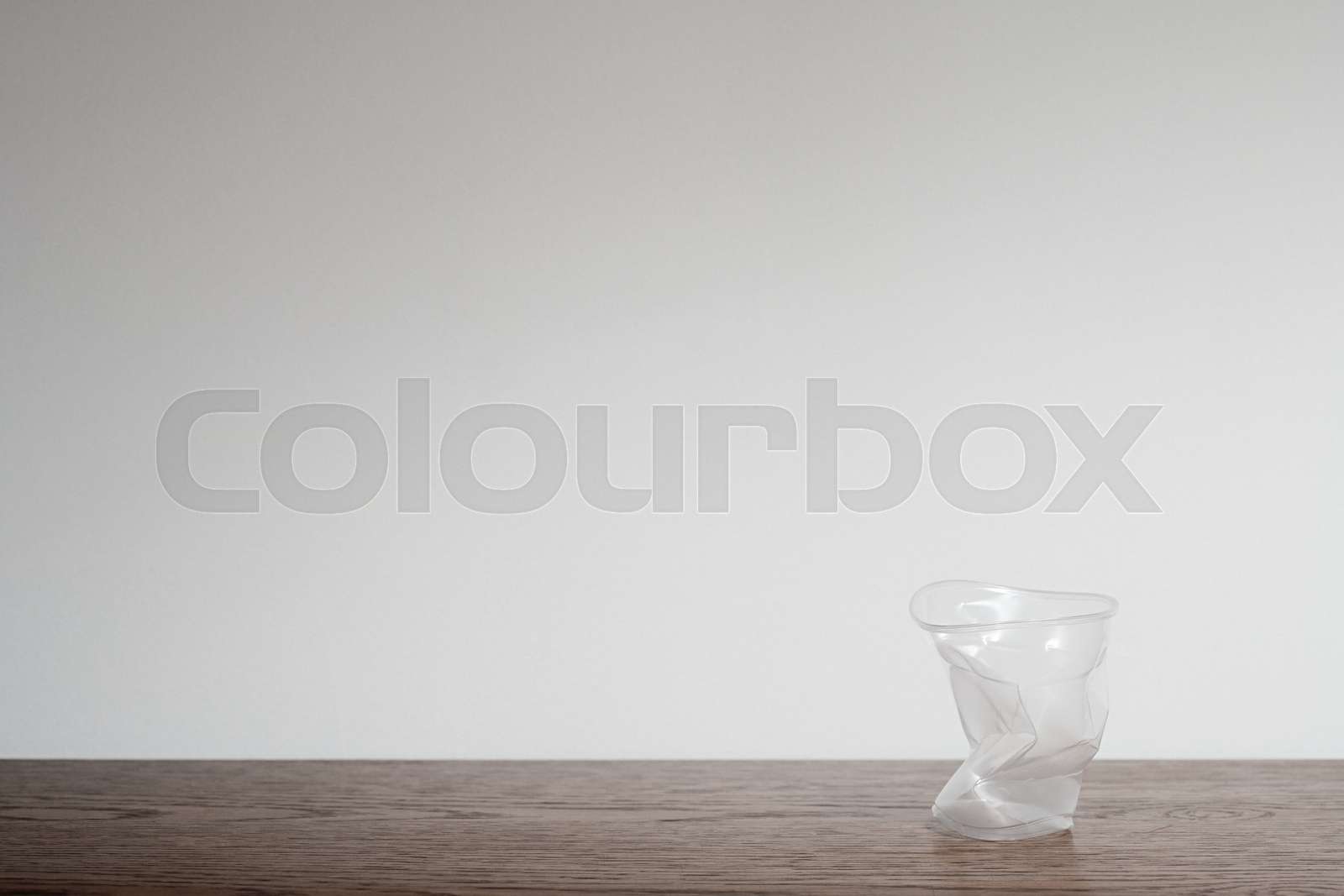 Squashed plastic cup | Stock image | Colourbox