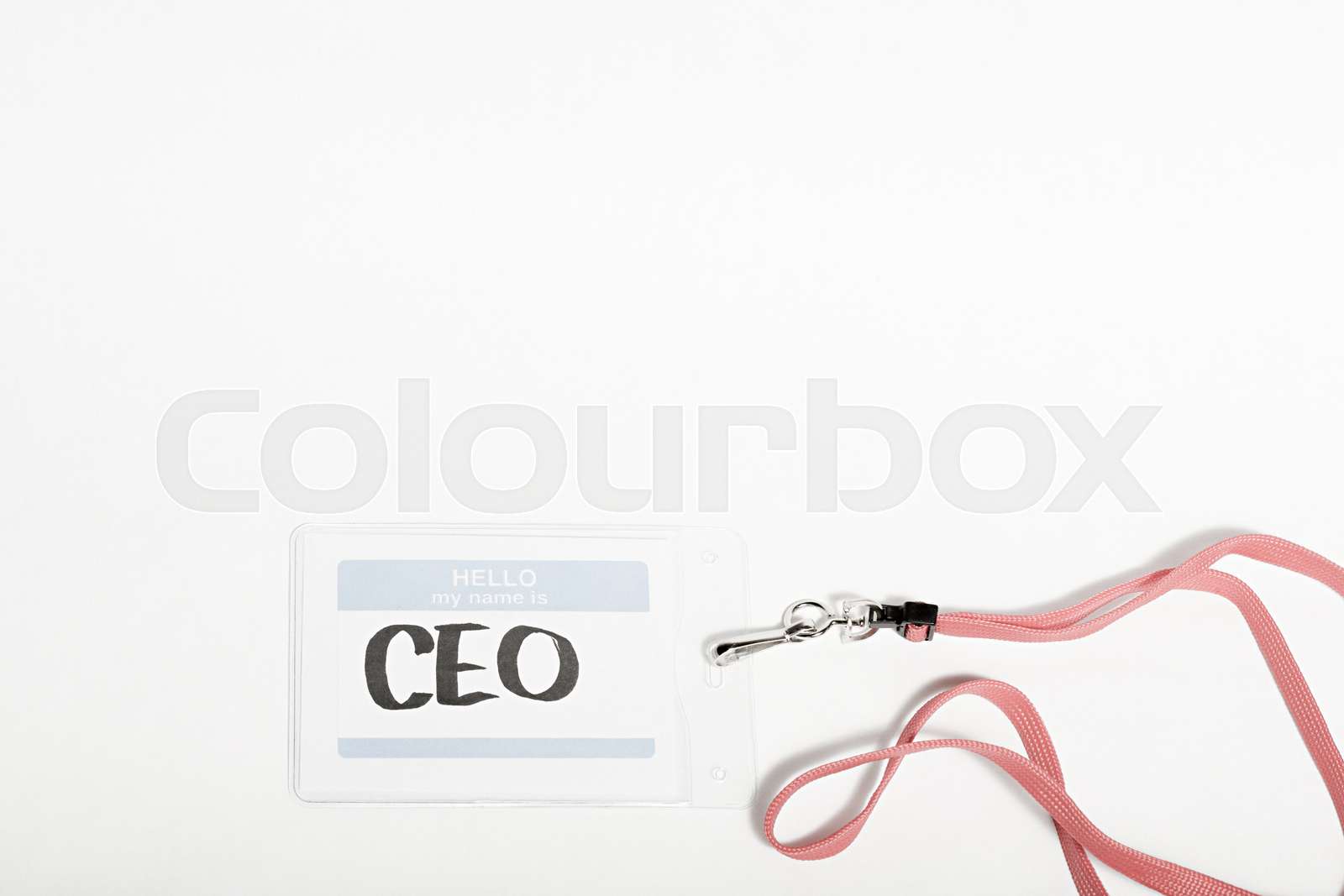 CEO Name Tag Stock Image Colourbox