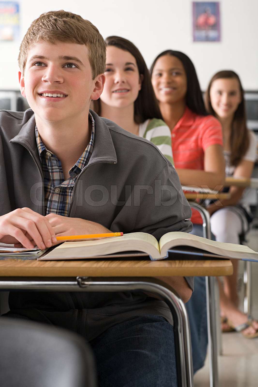 High school students in a lesson | Stock image | Colourbox