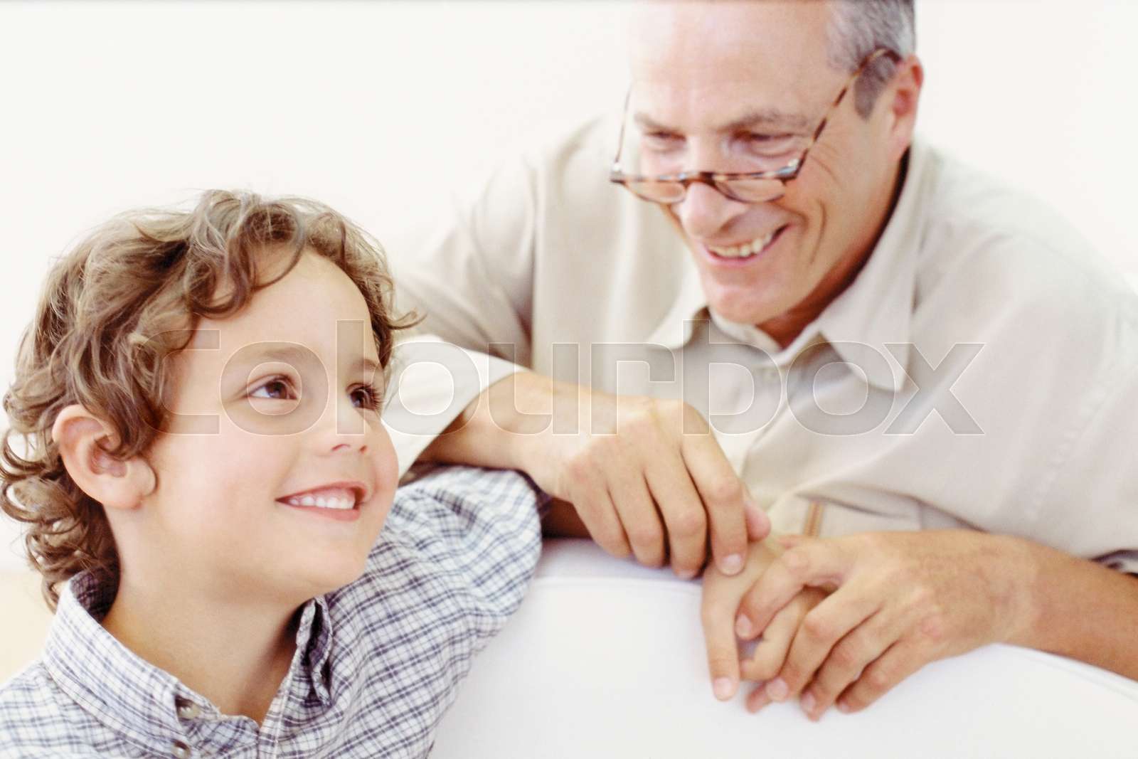Grandad with grandson | Stock image | Colourbox