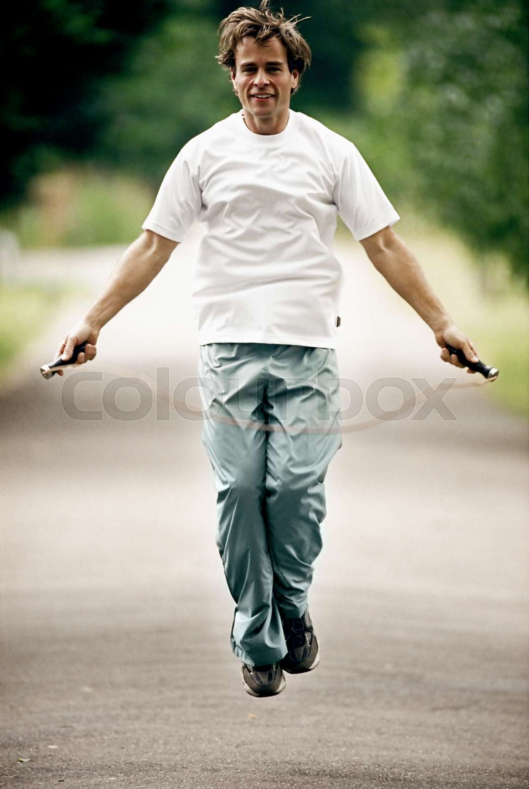 Man skipping | Stock image | Colourbox