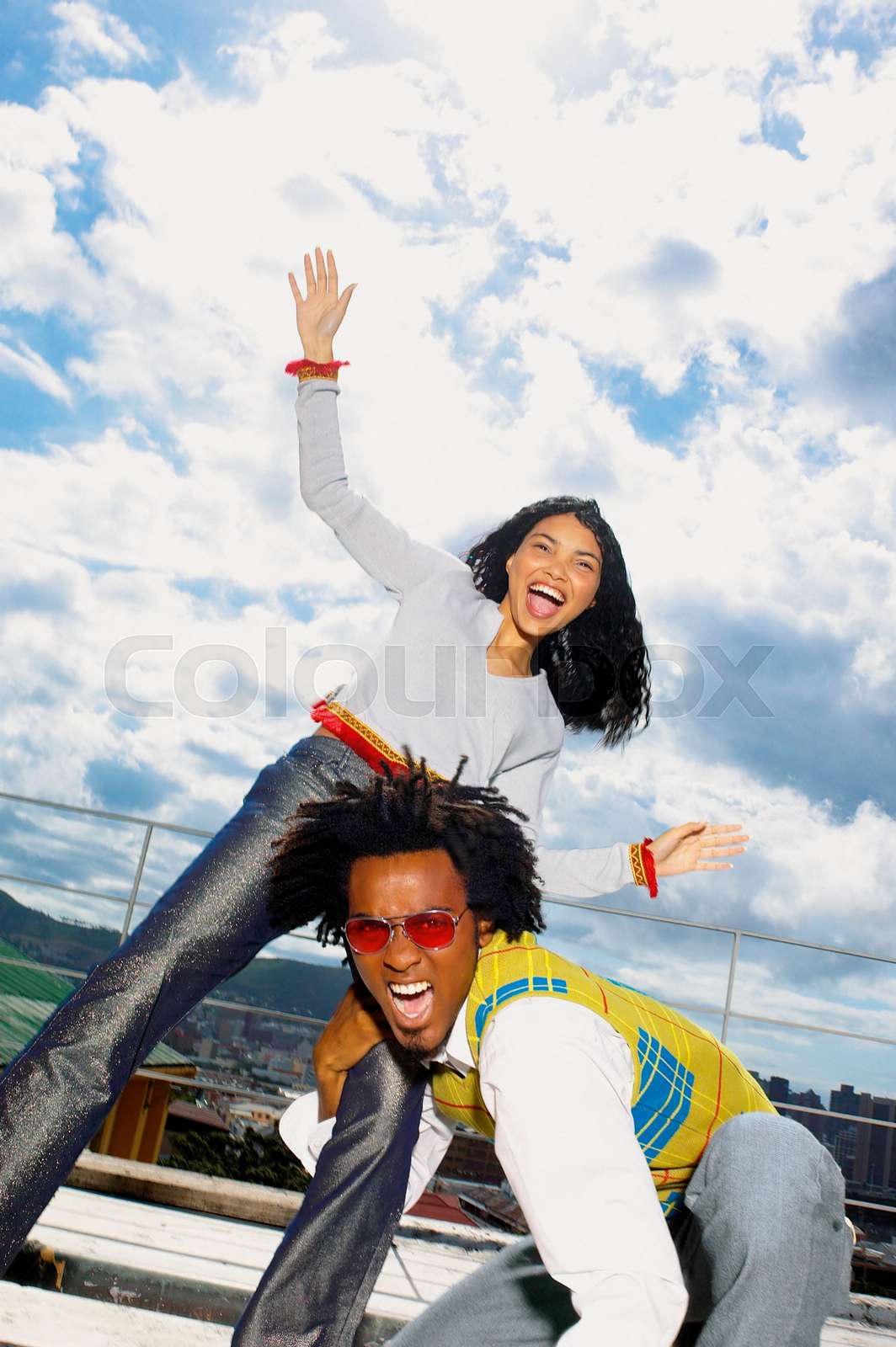 Man and woman having fun | Stock image | Colourbox