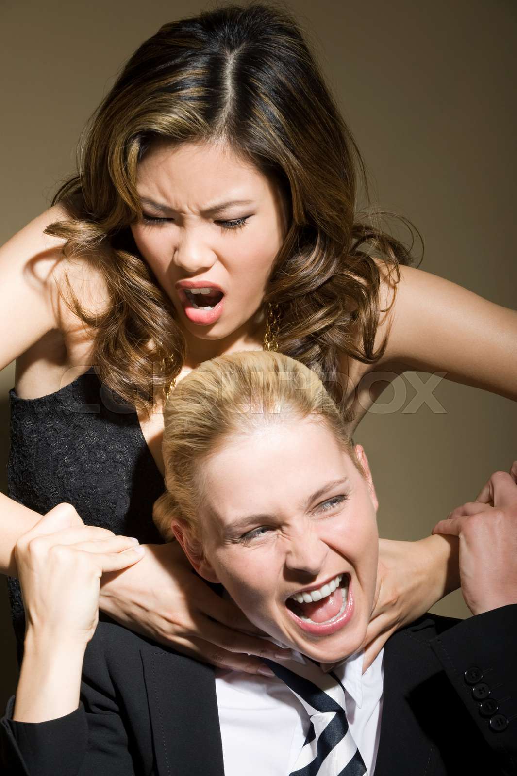 Two women fighting | Stock image | Colourbox