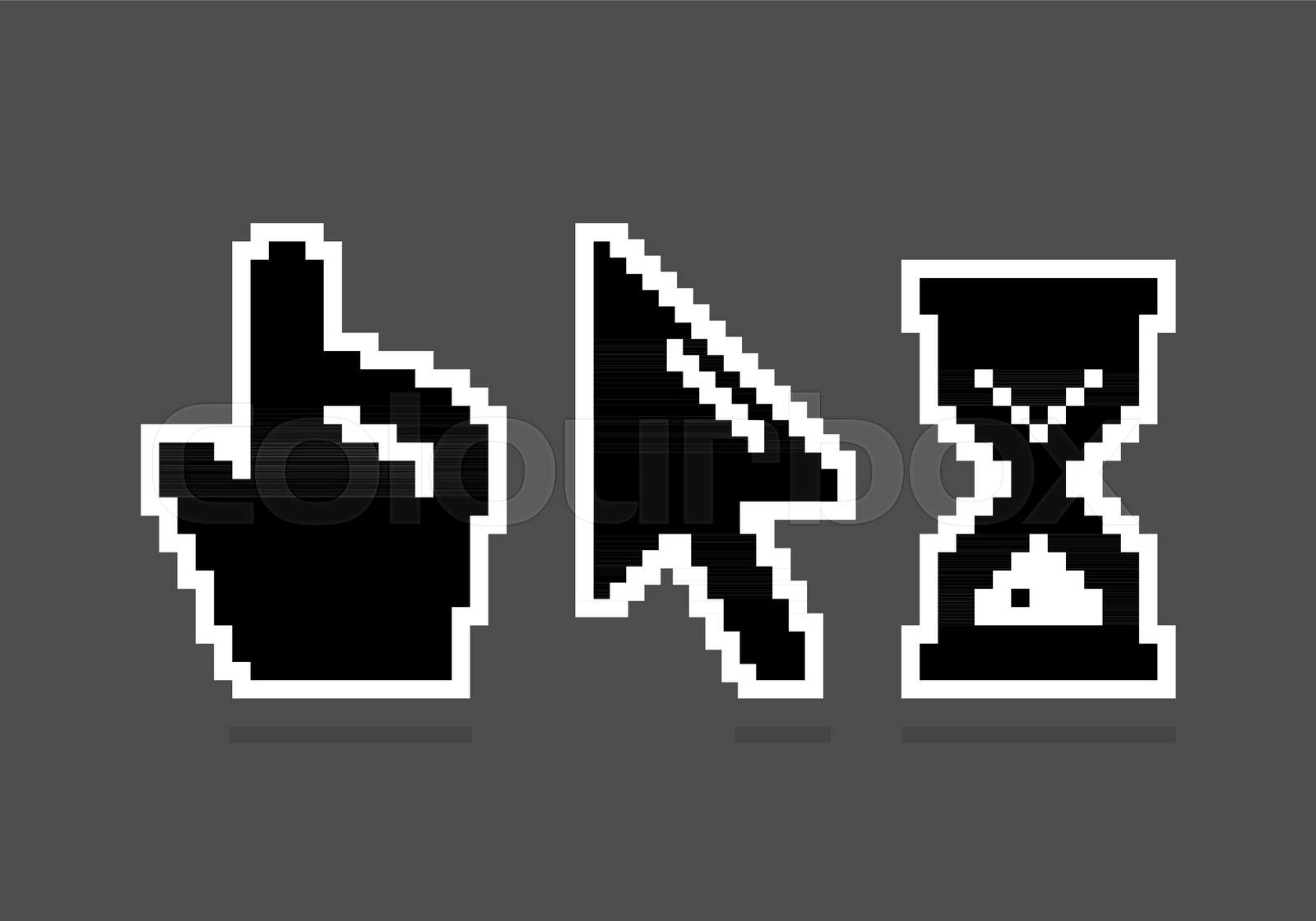 Retro desktop computer cursors | Stock vector | Colourbox