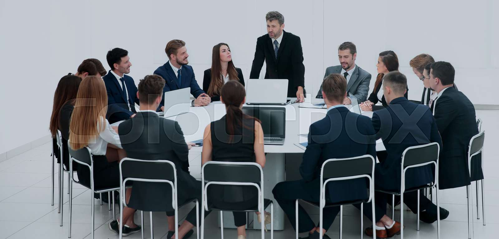 Indoor business conference for managers. | Stock image | Colourbox