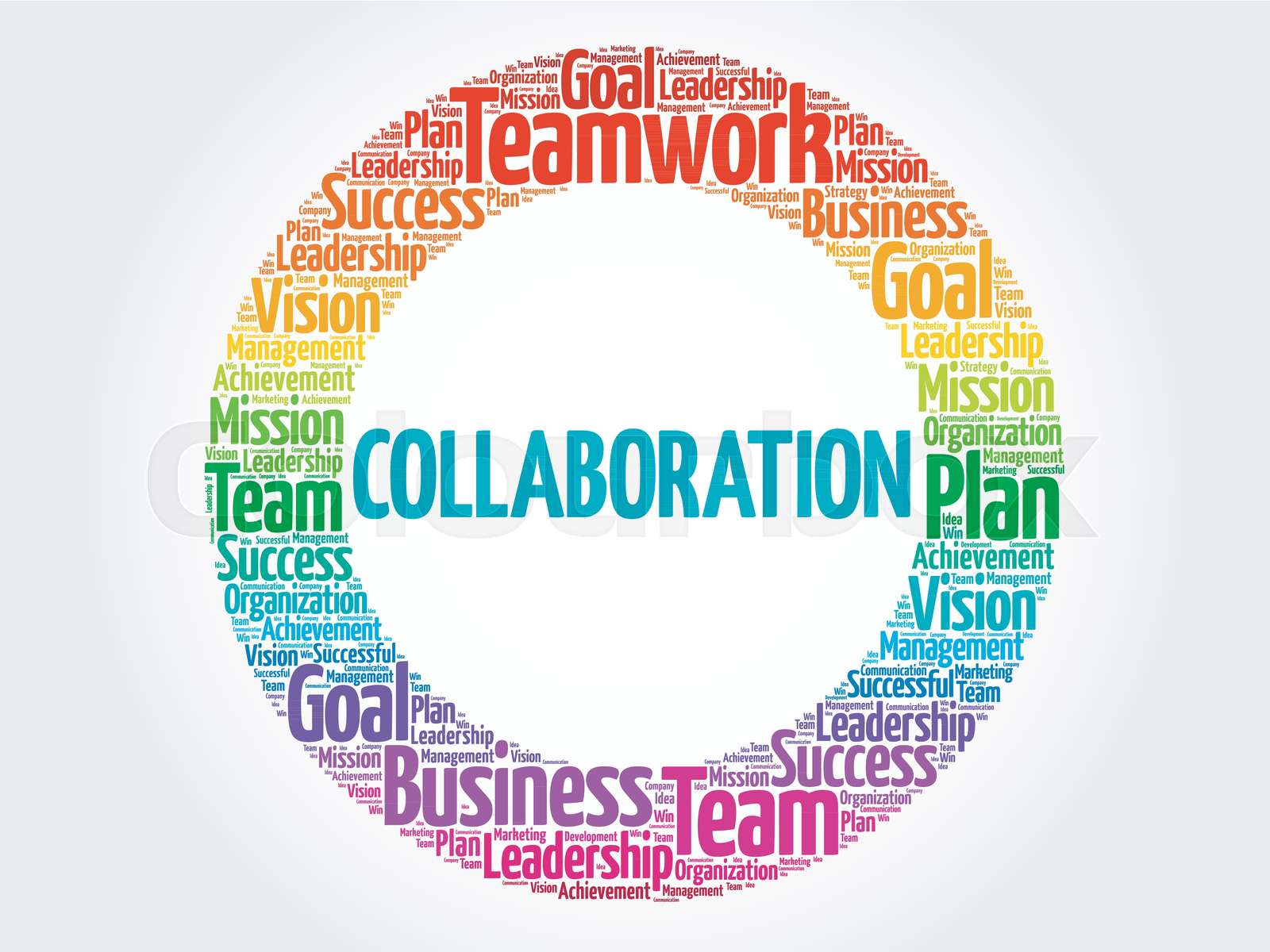 Collaboration word cloud collage | Stock vector | Colourbox
