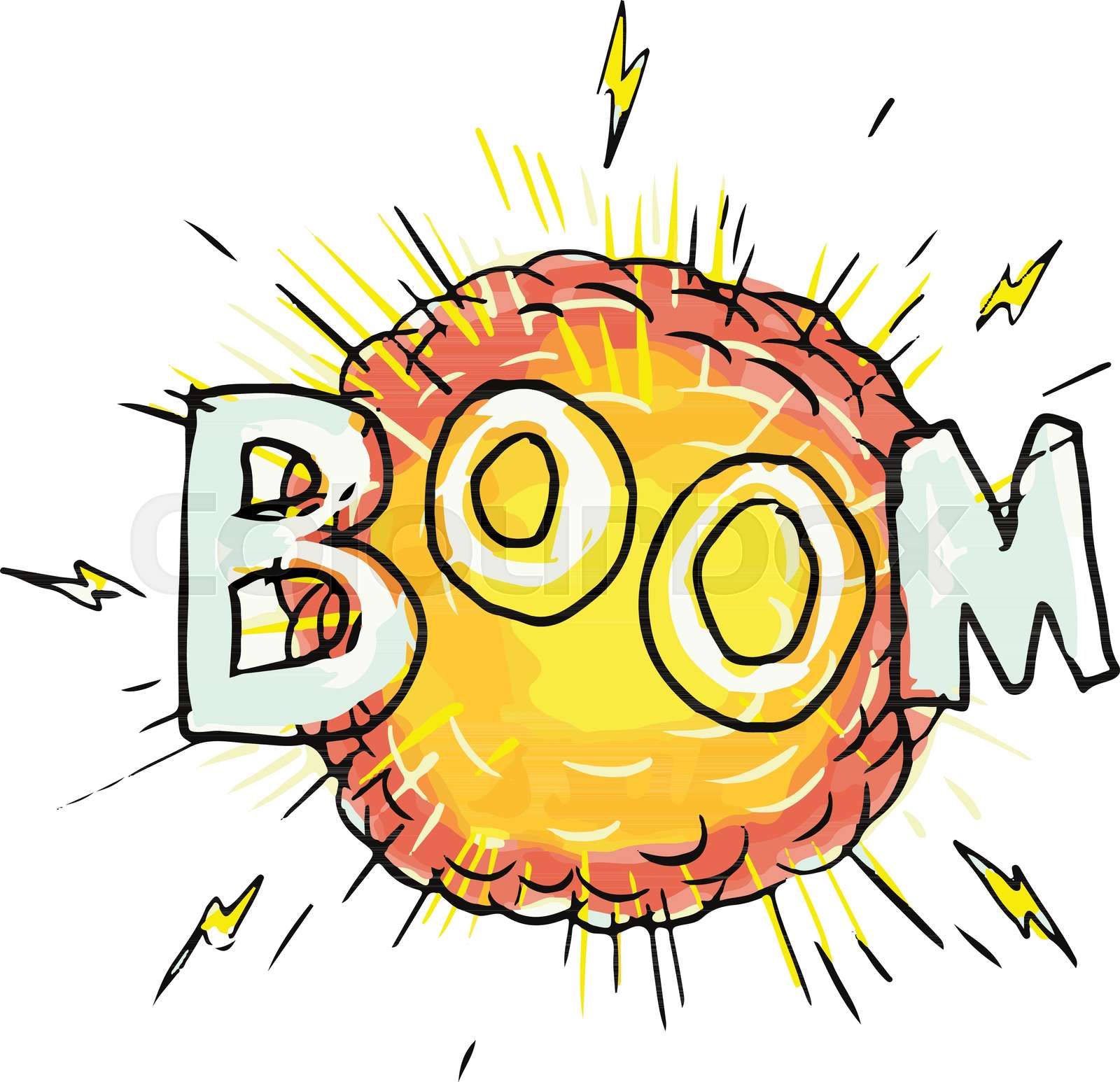 Cartoon Explosion Boom | Stock vector | Colourbox