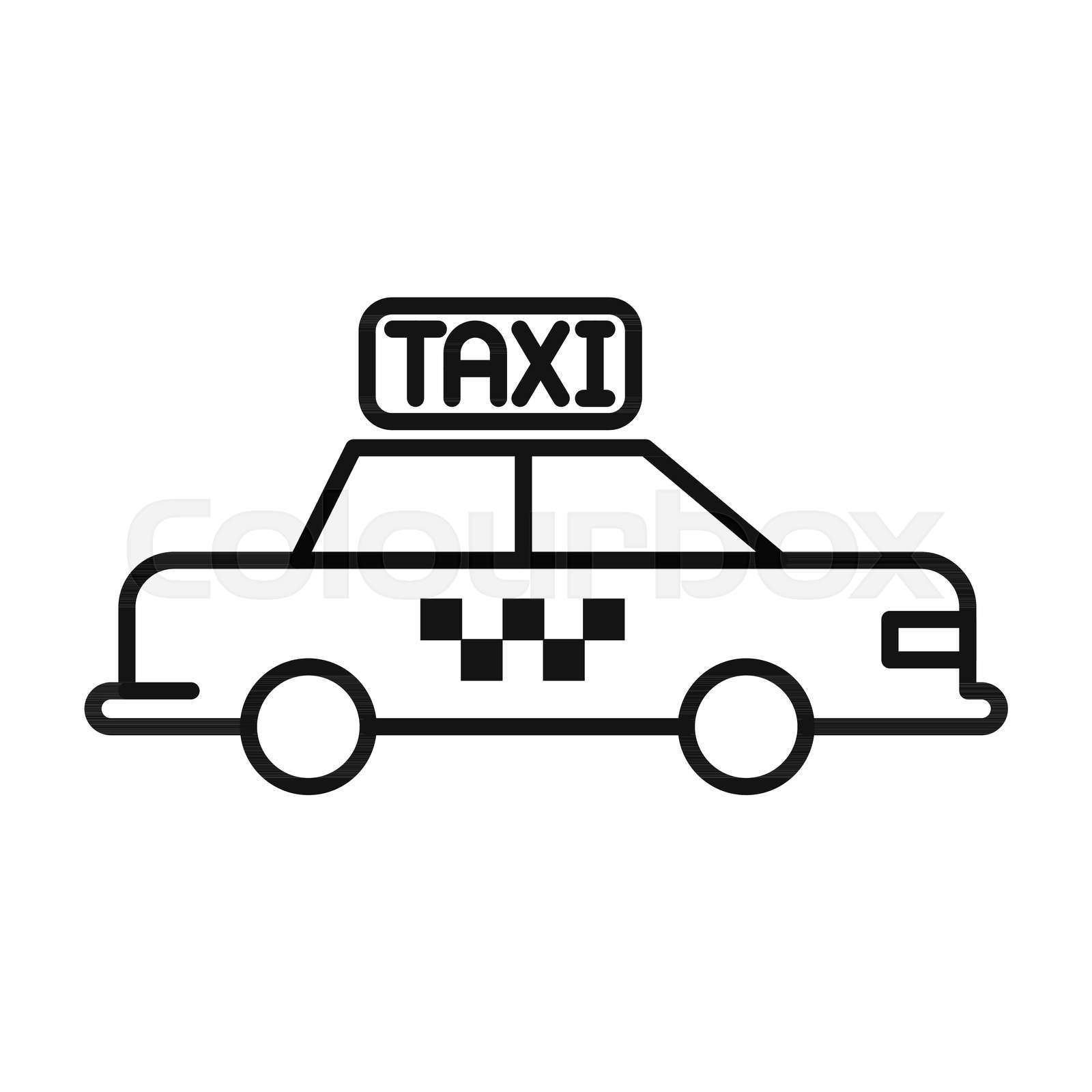 Taxi Clipart Black And White