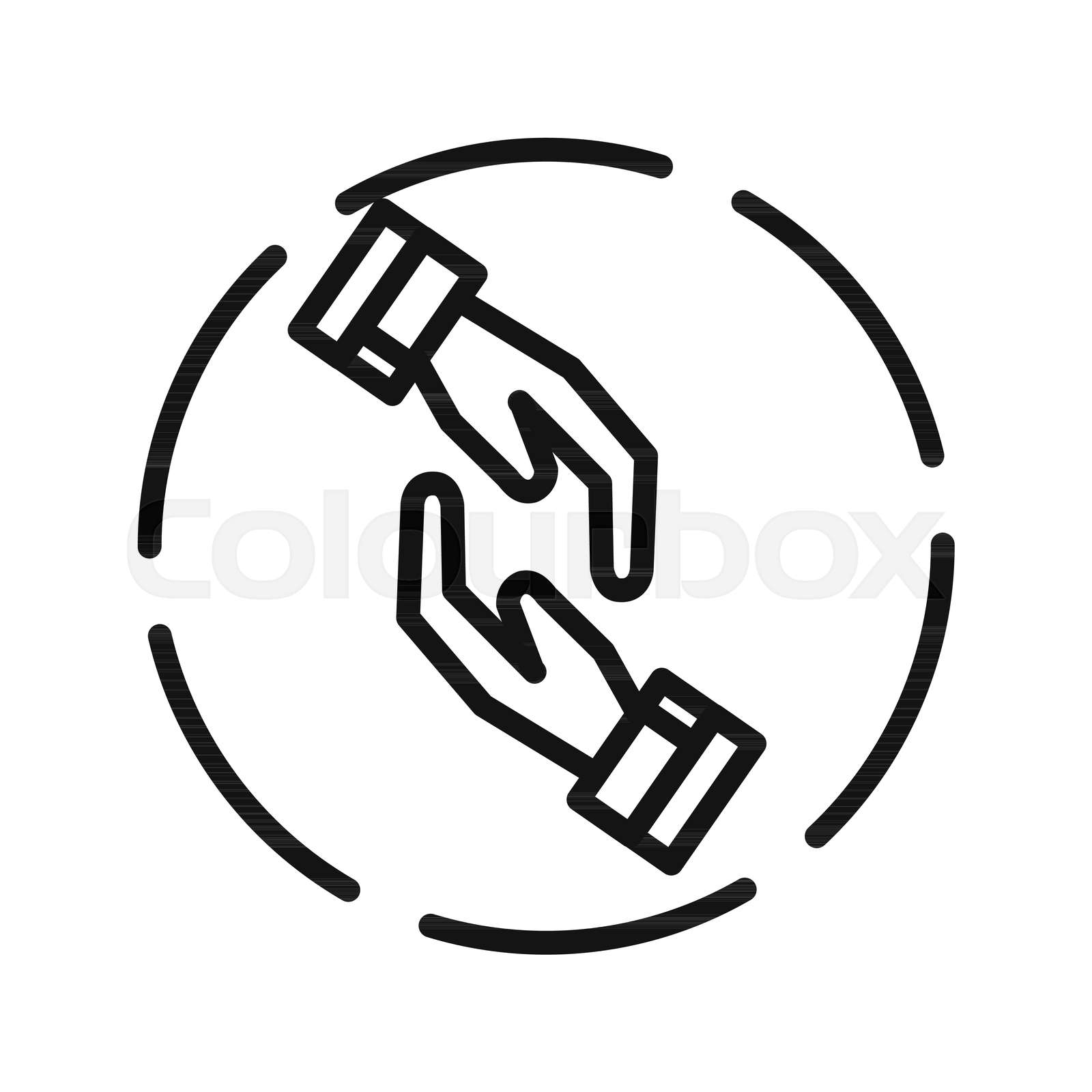 Helping hand symbol | Stock vector | Colourbox