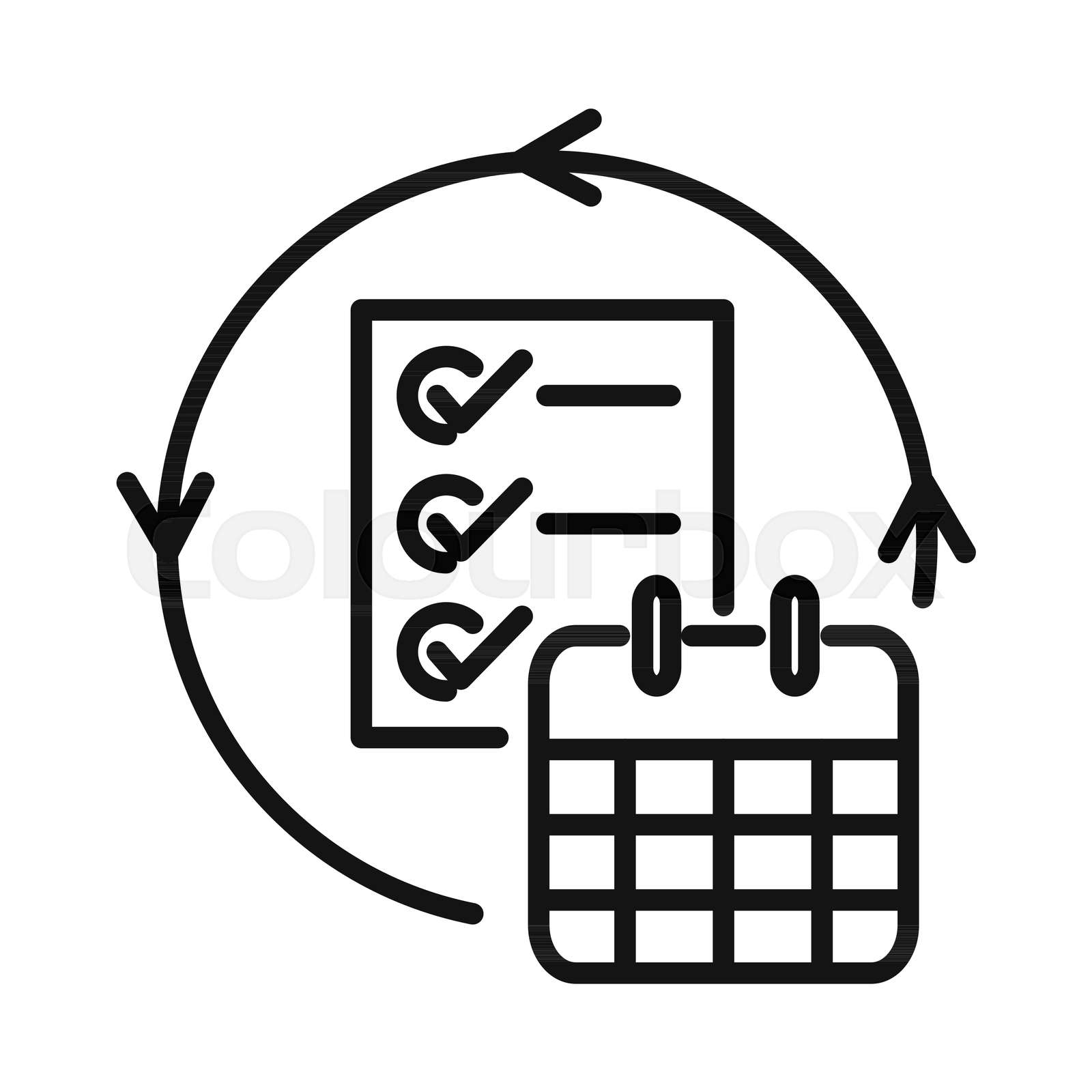 Daily task and routine | Stock vector | Colourbox