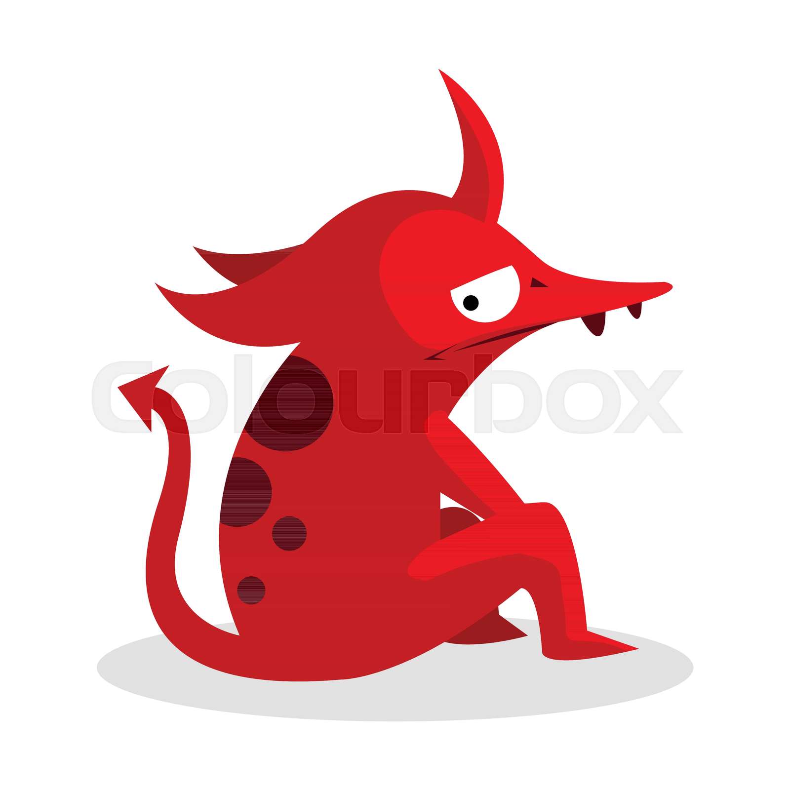 Red hairy monster | Stock vector | Colourbox