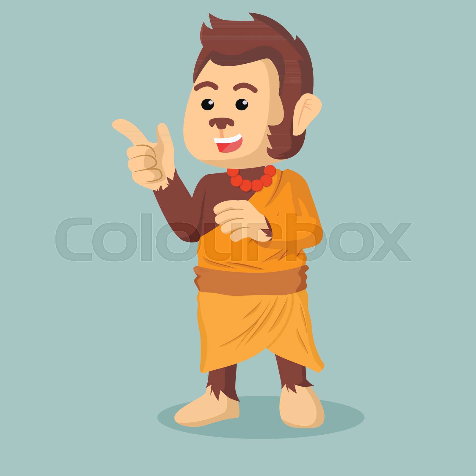 Monk monkey illustration design | Stock vector | Colourbox