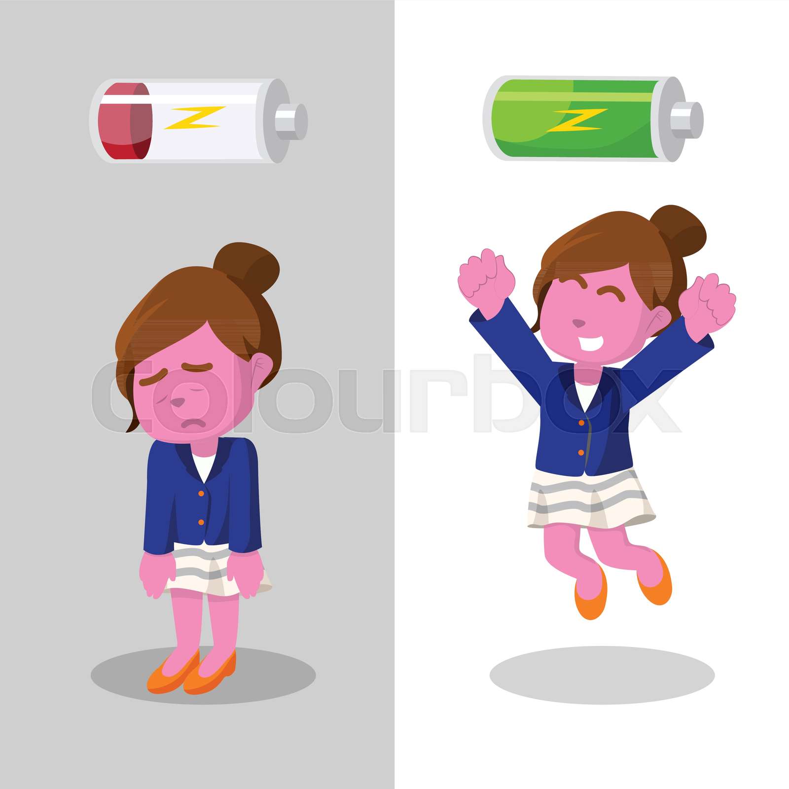 Low Battery Cartoon Clipart