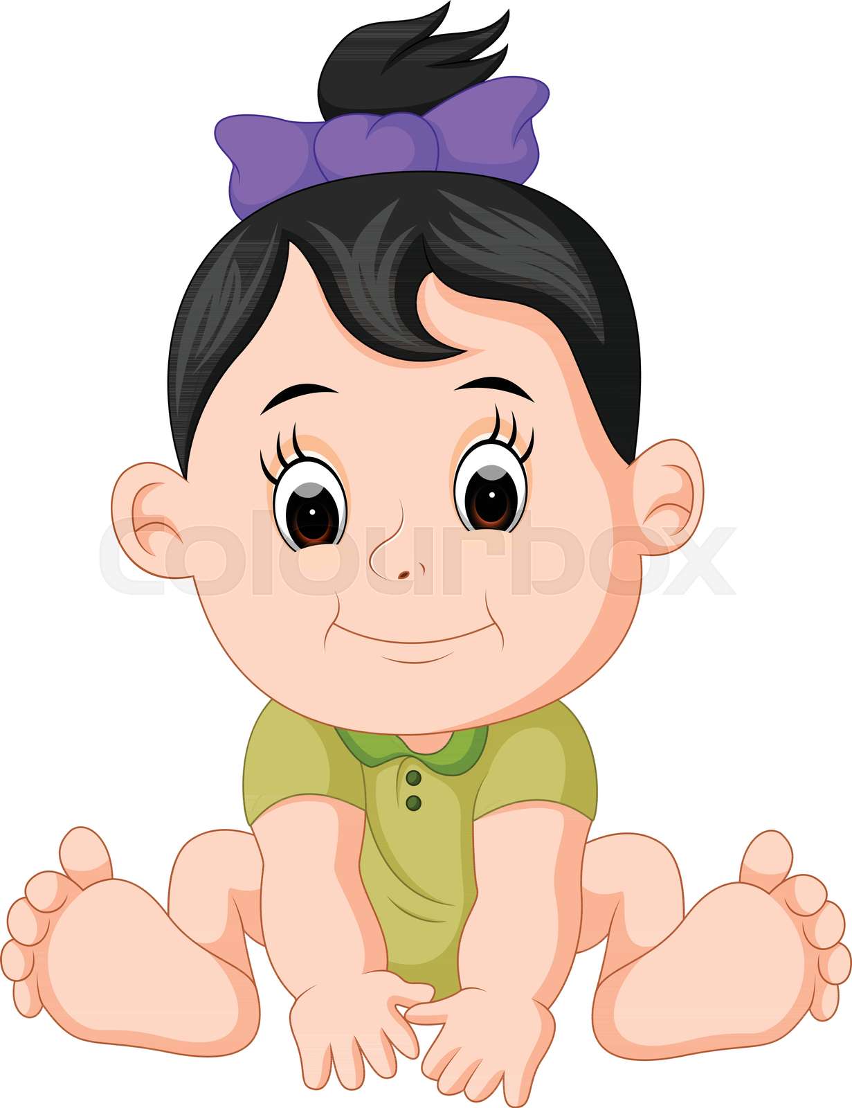 cartoon cute baby | Stock vector | Colourbox