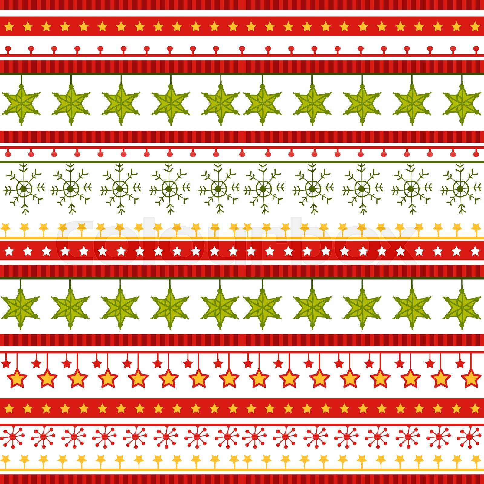 Christmas stripe ribbons pattern | Stock vector | Colourbox