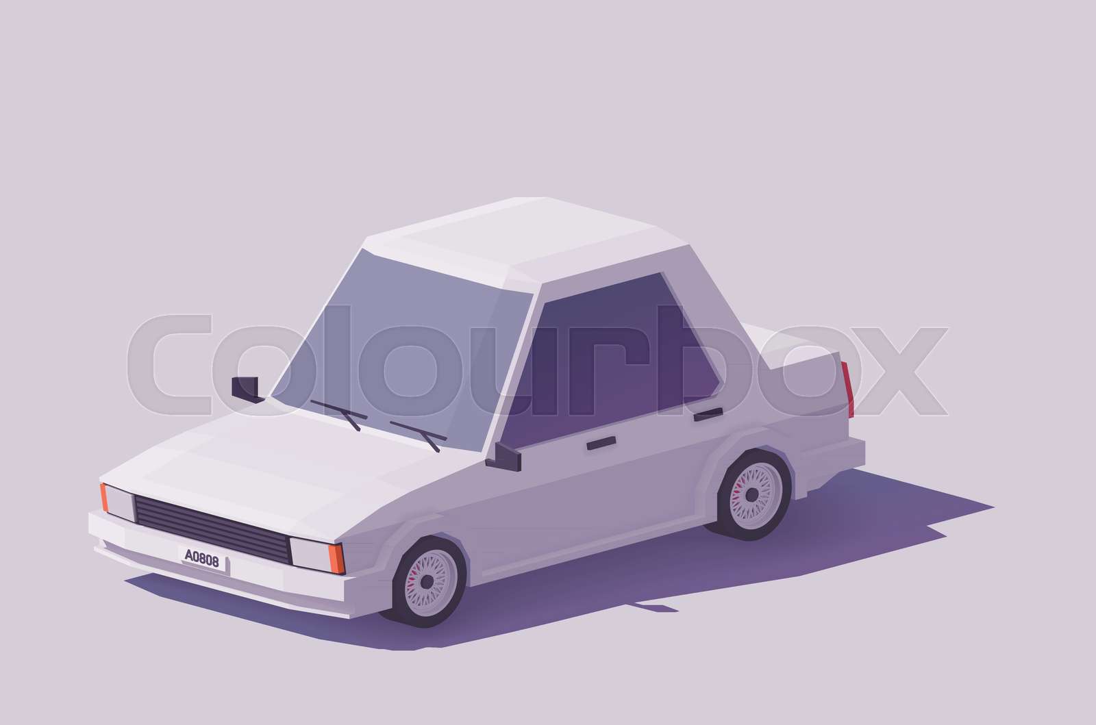 Vector low poly car | Stock vector | Colourbox