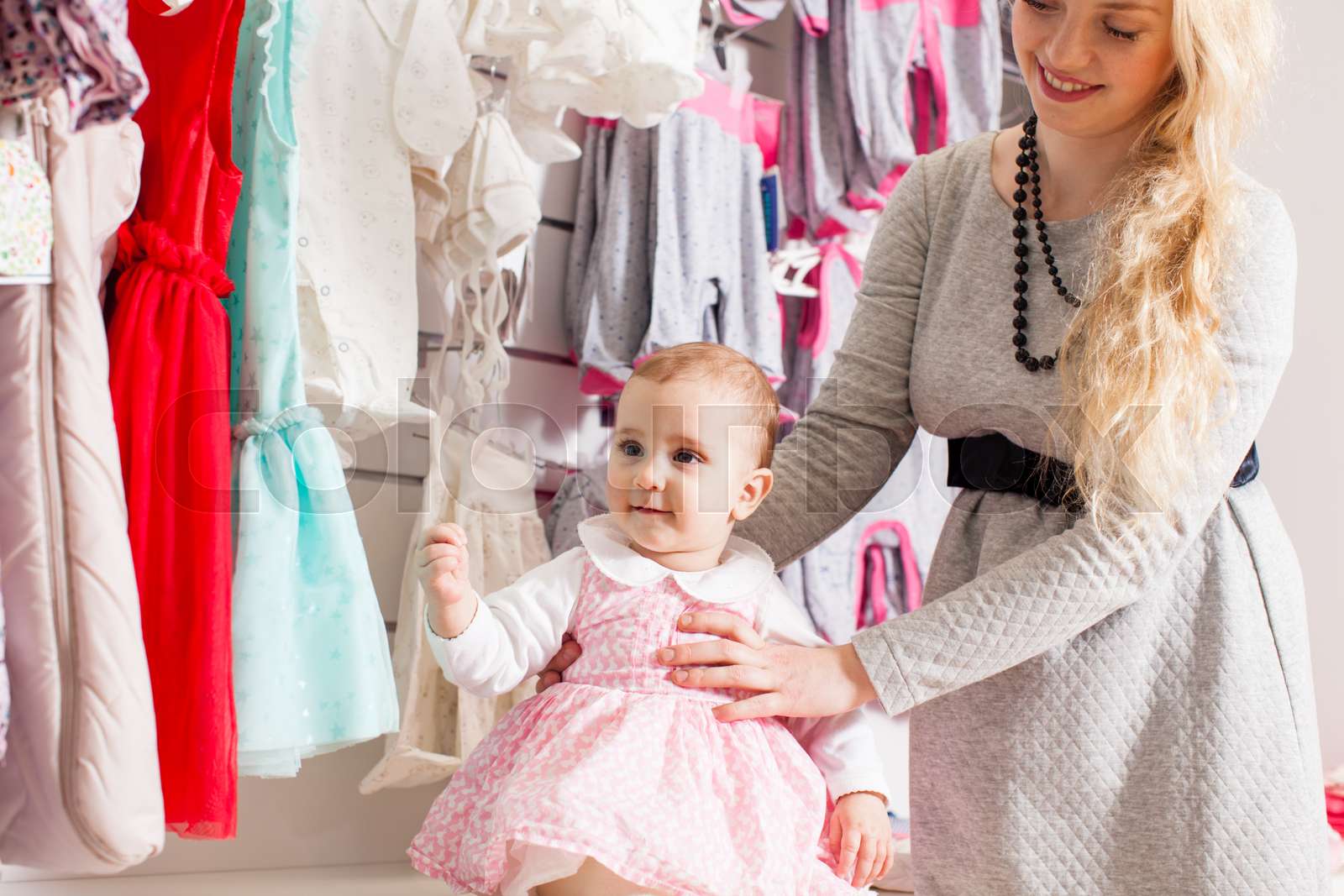 Girls out shopping for clothes | Stock image | Colourbox