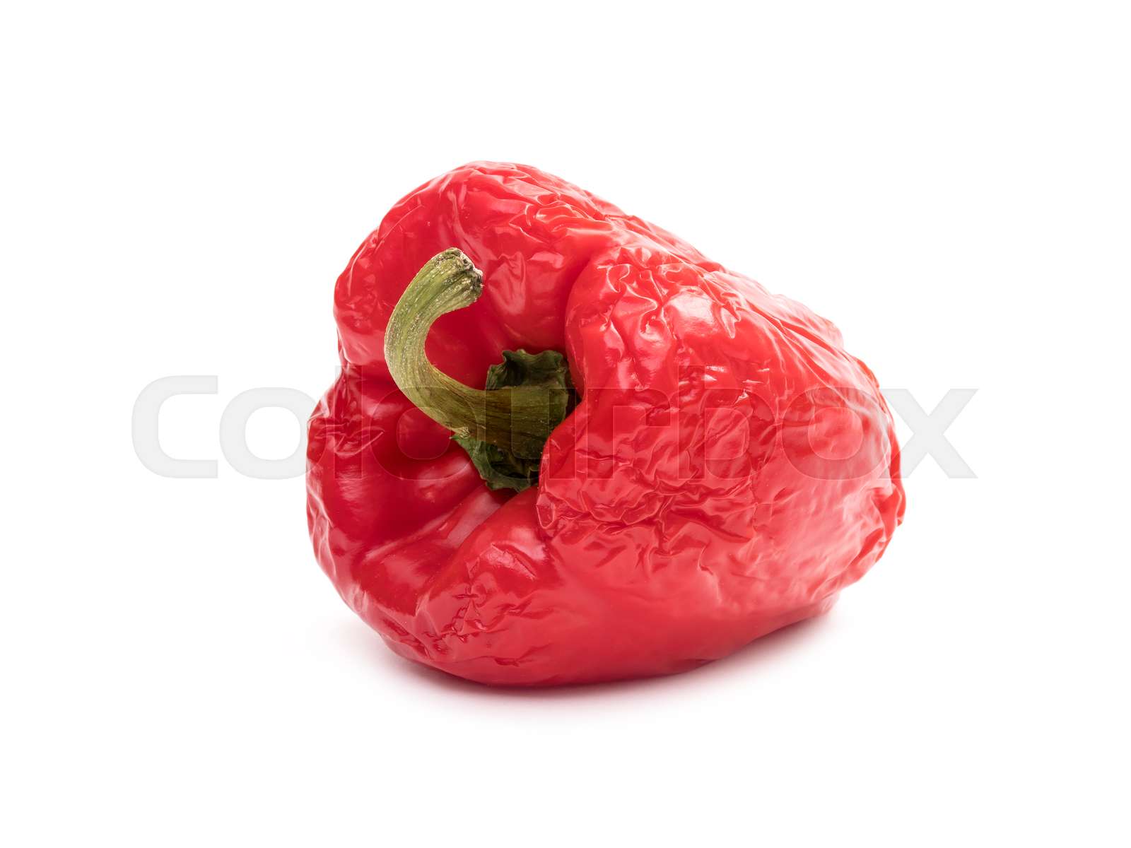 Old wrinkled red bell pepper | Stock image | Colourbox
