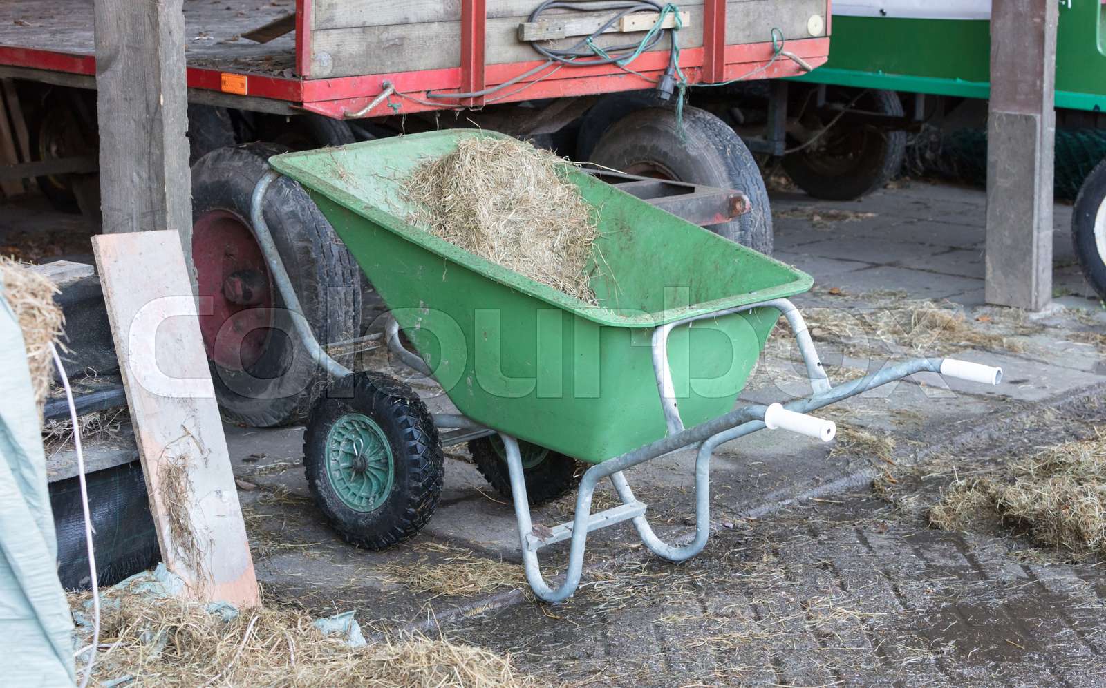 Wheelbarrow on a farm | Stock image | Colourbox