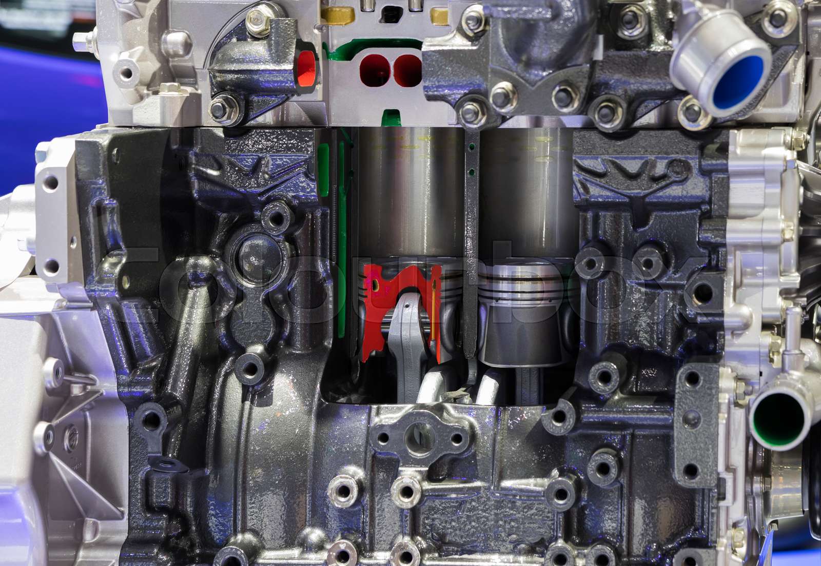 Cross Section of Diesel Engine | Stock image | Colourbox