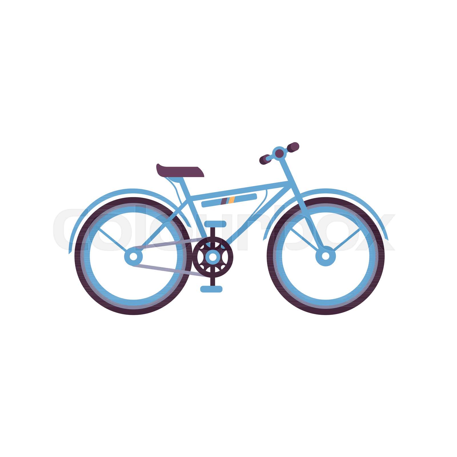 Blue bike, modern bicycle vector Illustration | Stock vector | Colourbox
