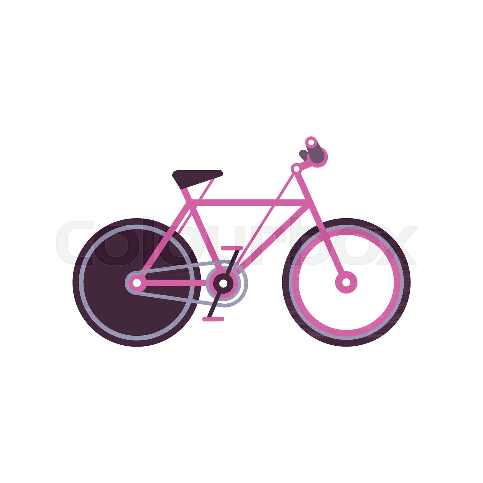 Pink touring bike, modern bicycle vector Illustration | Stock vector ...